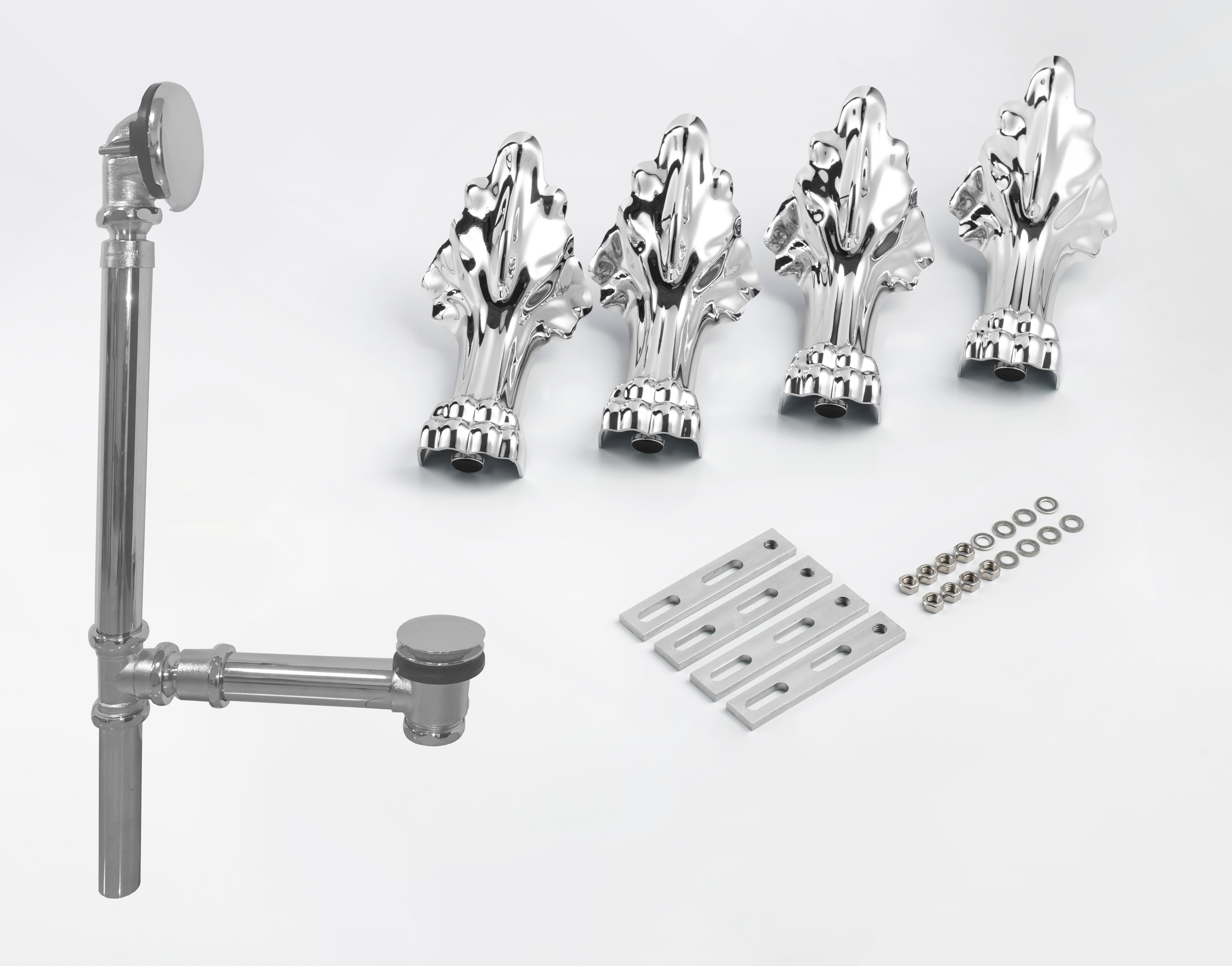 WoodBridge Toe Tap Drain Assembly With Overflow & 4PCS Clawfoot ...
