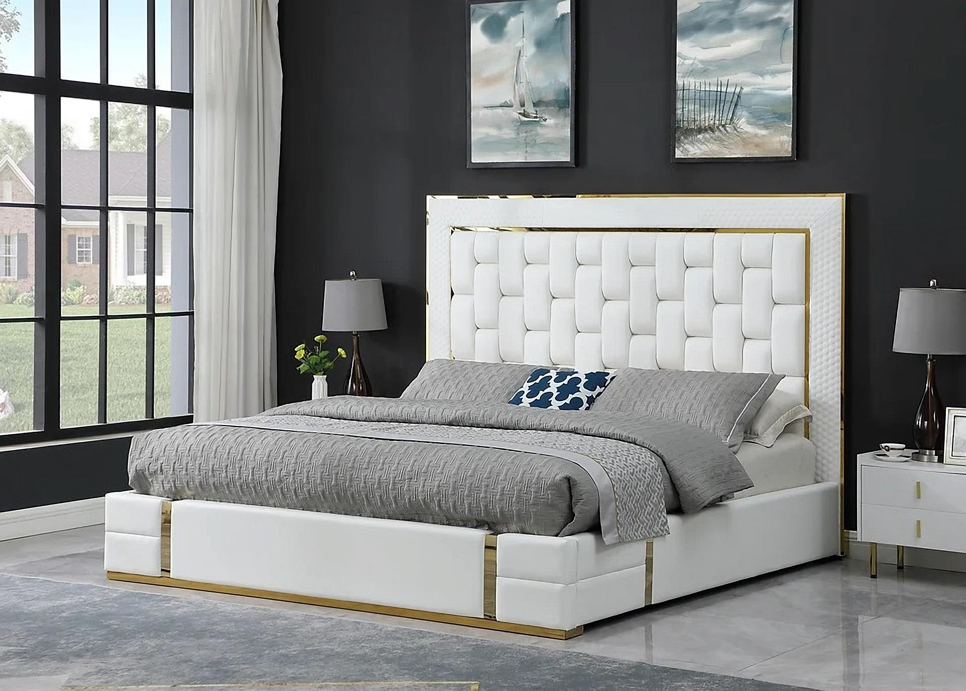 Orren Ellis Kariena Vegan Leather Bed | Wayfair