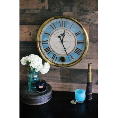 TRADEMARK TIME Metal Wall Clock & Reviews | Wayfair