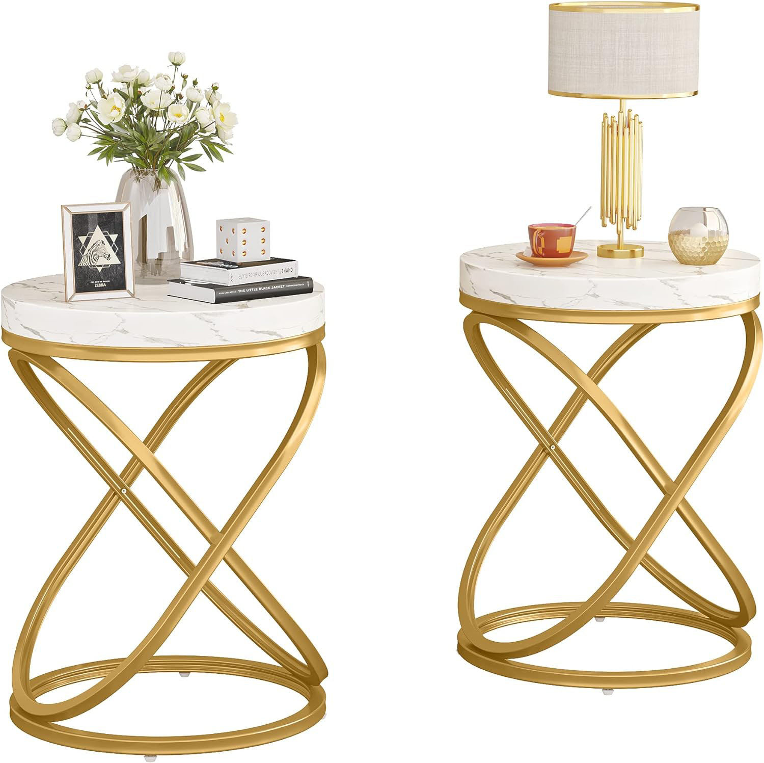 Mercer41 Mandrona Pedestal End Table Set | Wayfair
