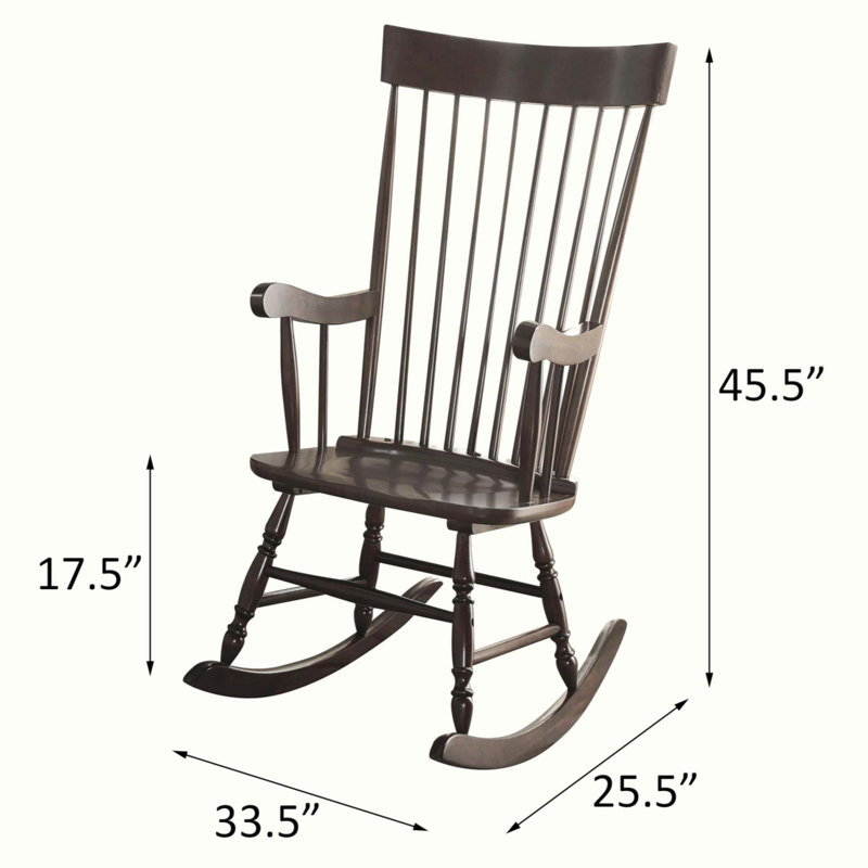 One Allium Way® Black Spindle Back Rocking Chair | Wayfair