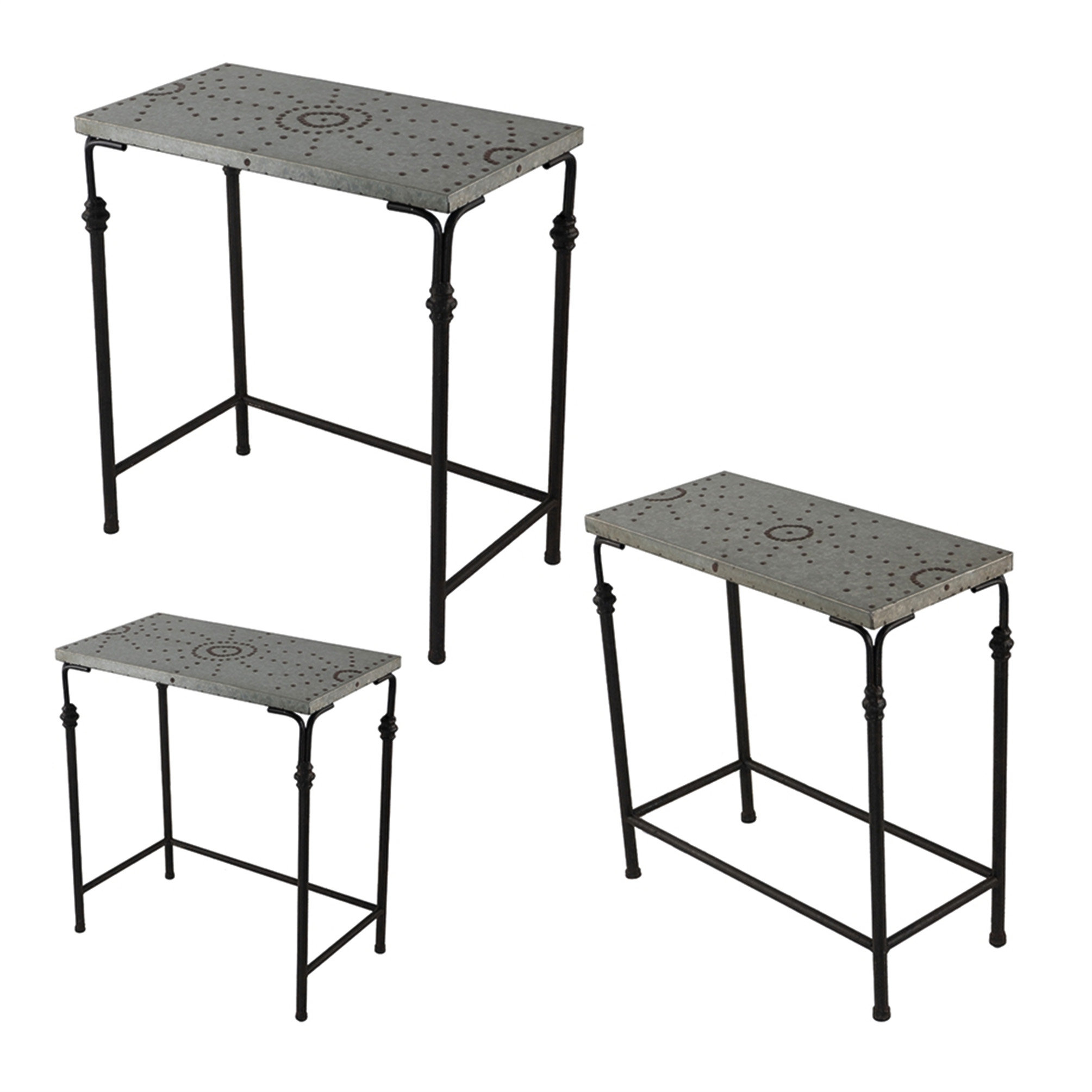 Red Barrel Studio® Set Of 3 The Gilbert Nesting Tables Metal Plant ...