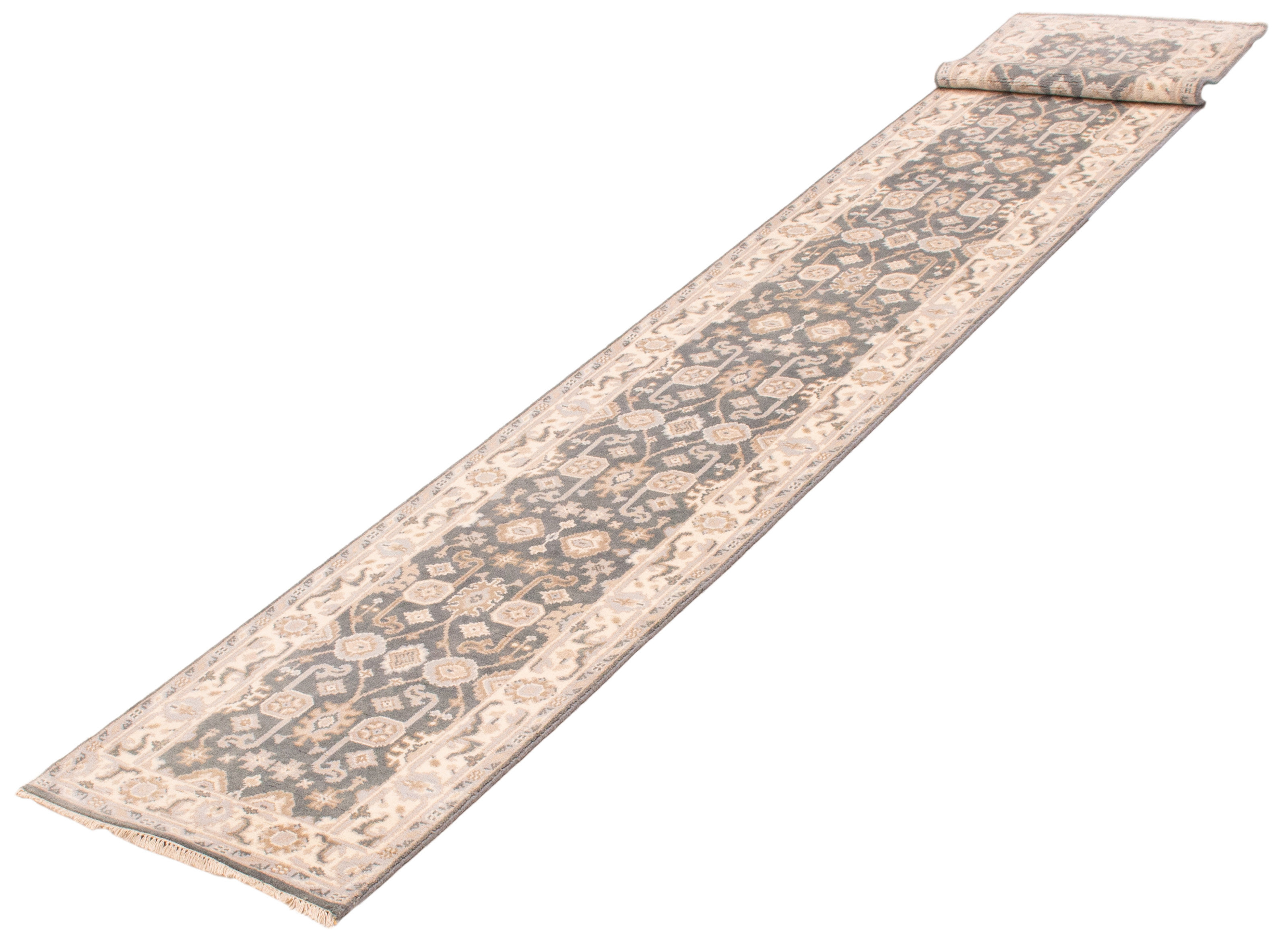 Isabelline Antoni One-of-a-Kind 2'7" X 19'9" New Age Runner Wool Area ...