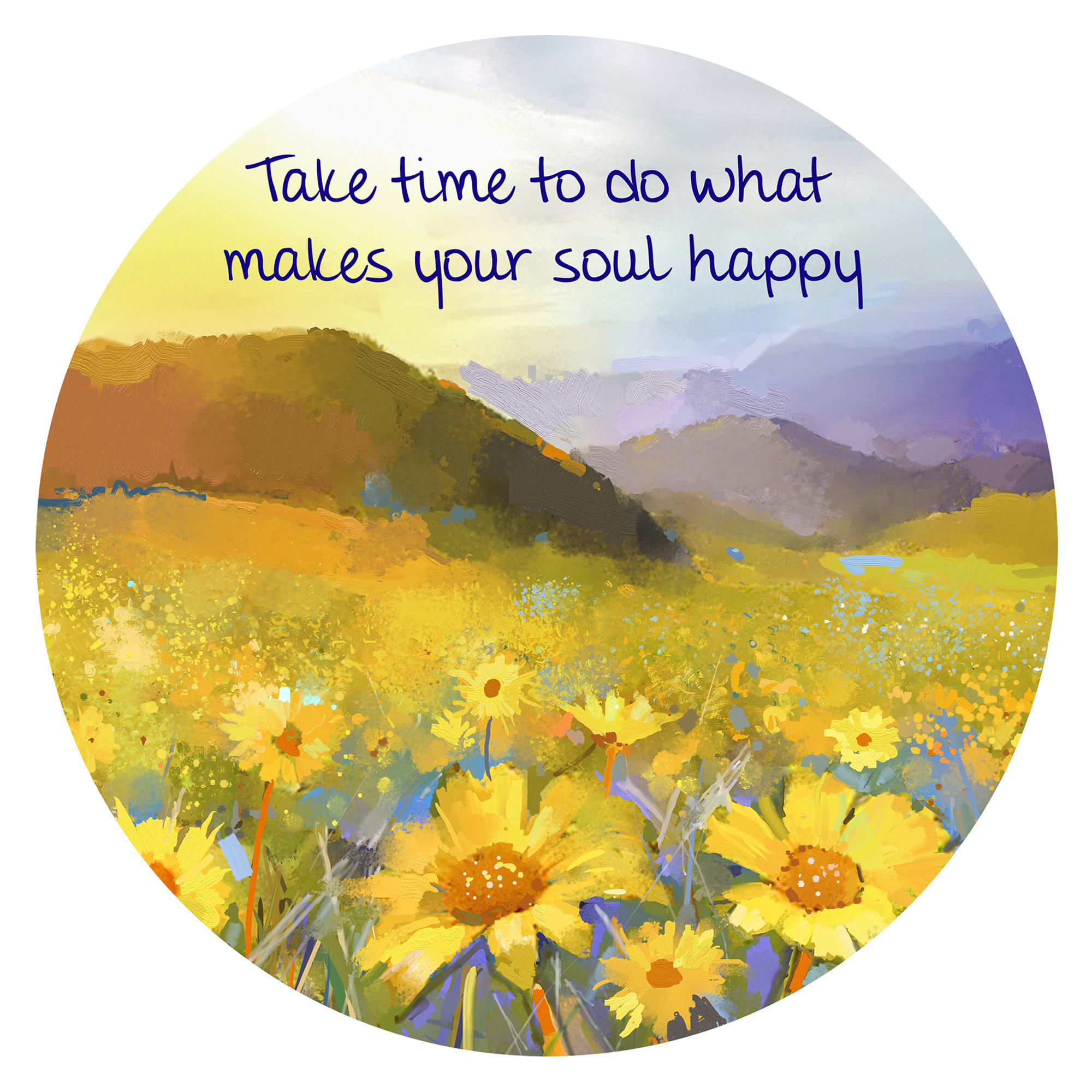 Gracie Oaks Devona Happy Soul Round Wall Decor - Wayfair Canada