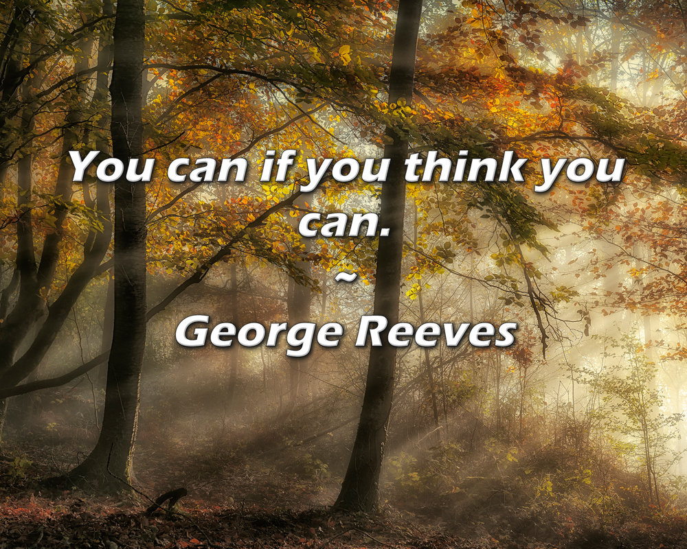 Trinx George Reeves Quote: You can if you think you can. | Wayfair