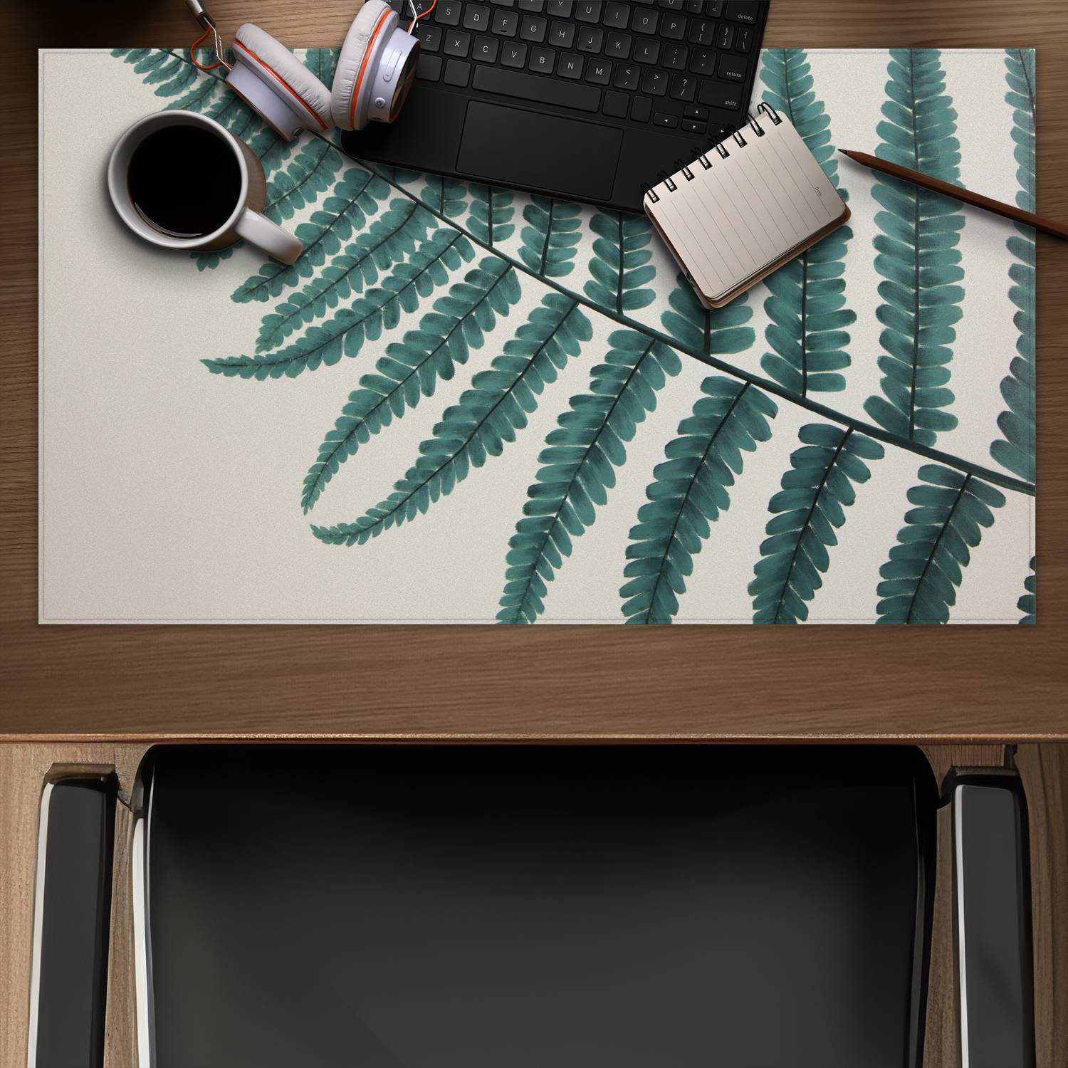 Begin Edition International Inc. Beautiful fern - 14.00"x24.25" Desk ...