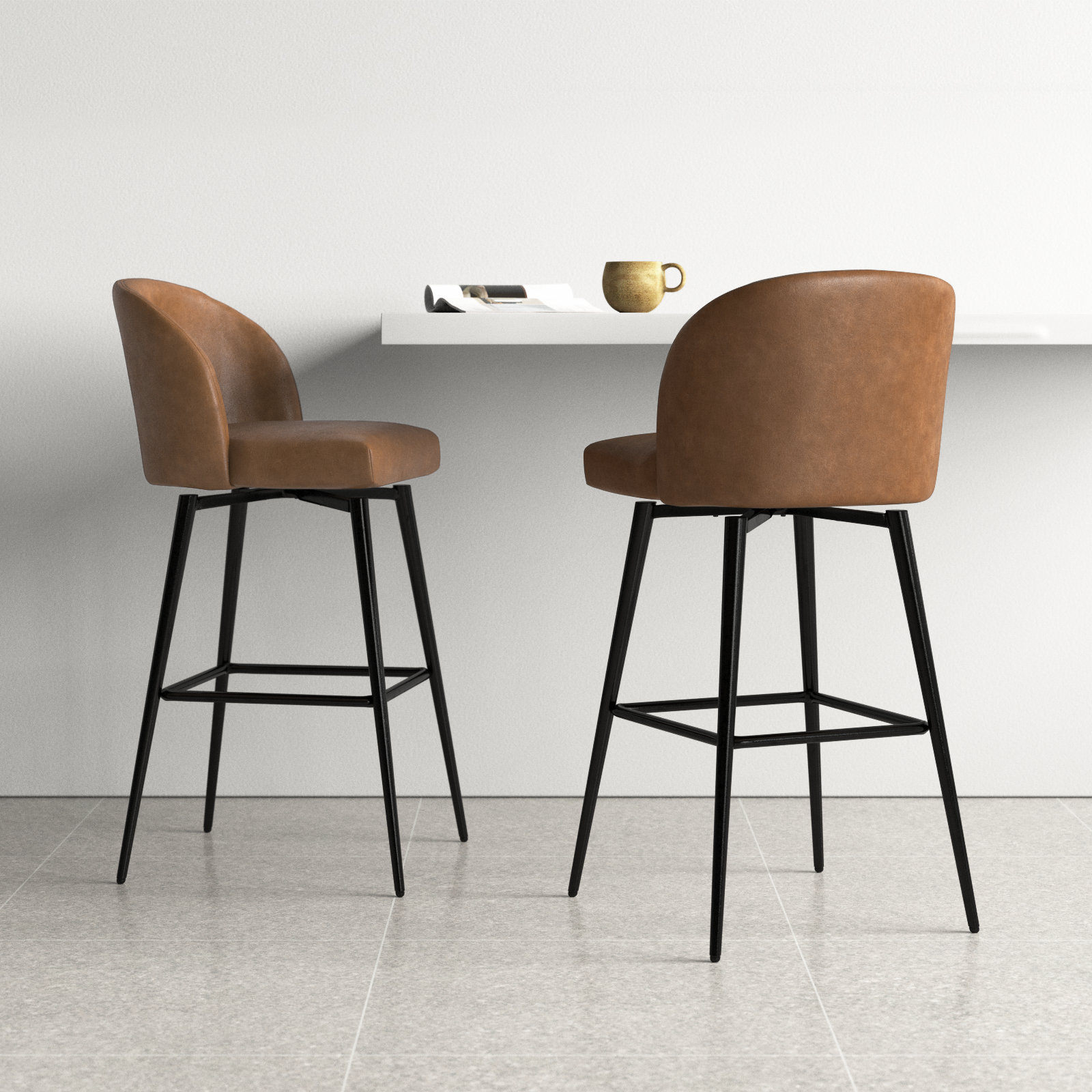 Wade Logan® Benedit Swivel Counter & Bar Stool & Reviews | Wayfair