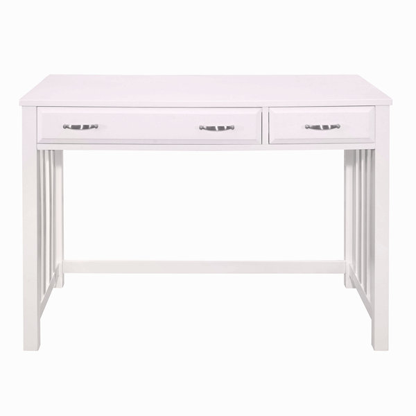 Latitude Run® Modern Traditional 1Pc Desk With 2X Drawers White Finish ...