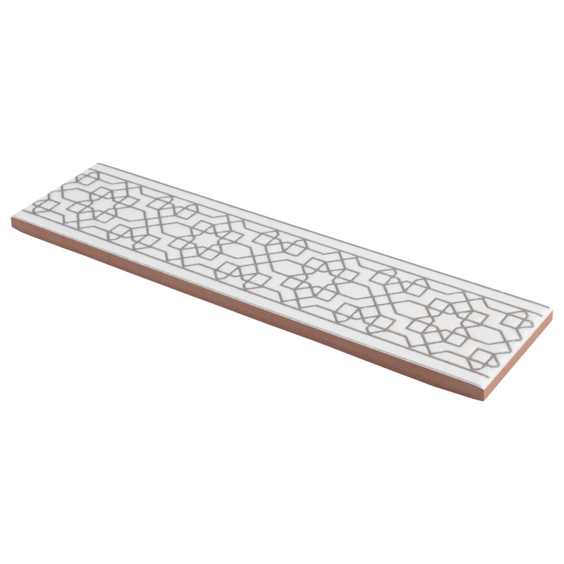 Merola Tile Sevillano 8" x 2" Ceramic Listello Tile Trim in White ...