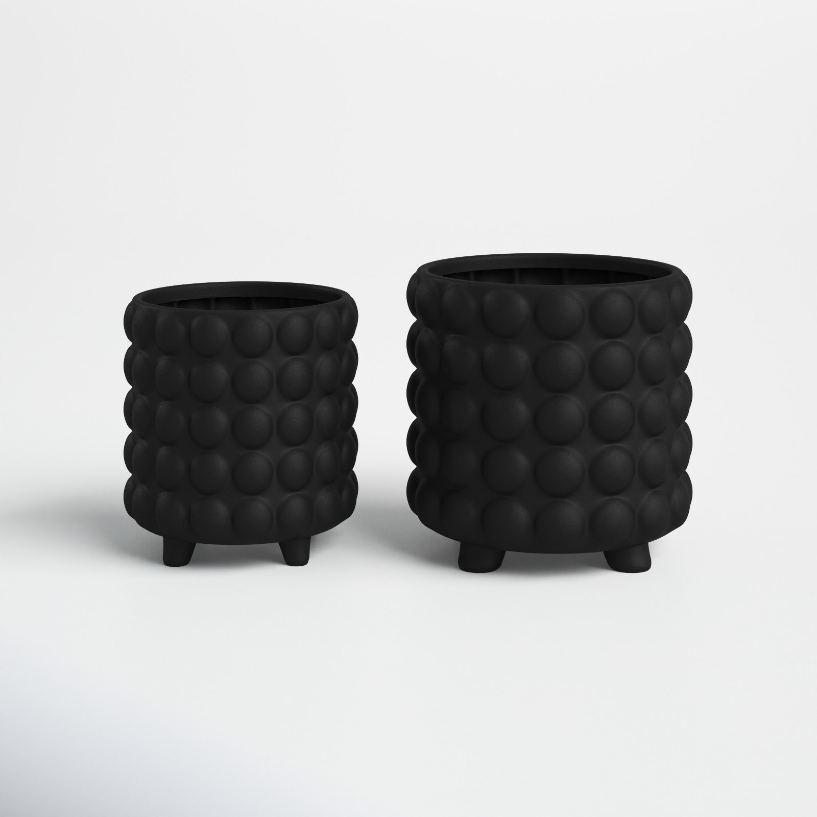 Joss & Main Ceramic Footed Planter Set of 2 Indoor and Outdoor ...