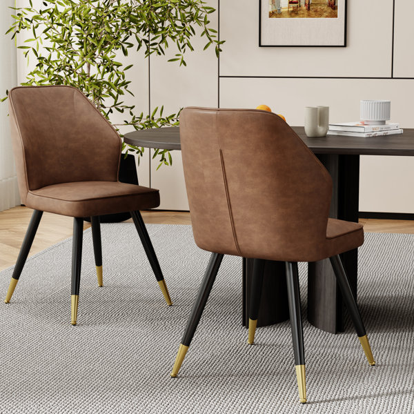 Willa Arlo™ Interiors Sheyla Leather Wing Back Side Chair Dining Chair ...