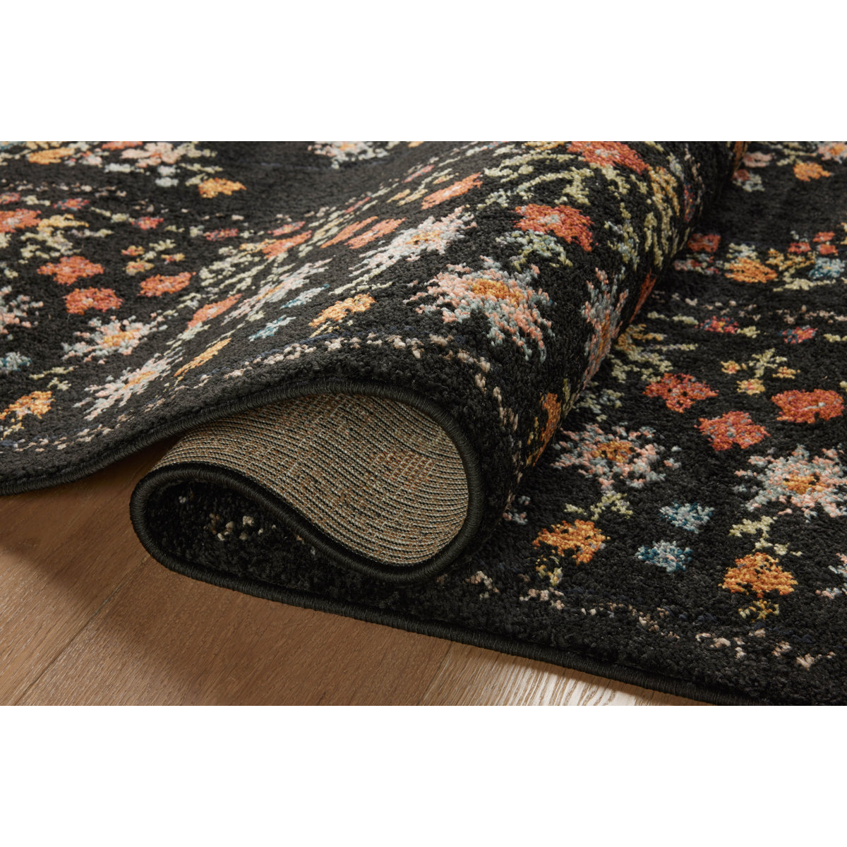 Rifle Paper Co. x Loloi Laurel Black Area Rug & Reviews | Birch Lane