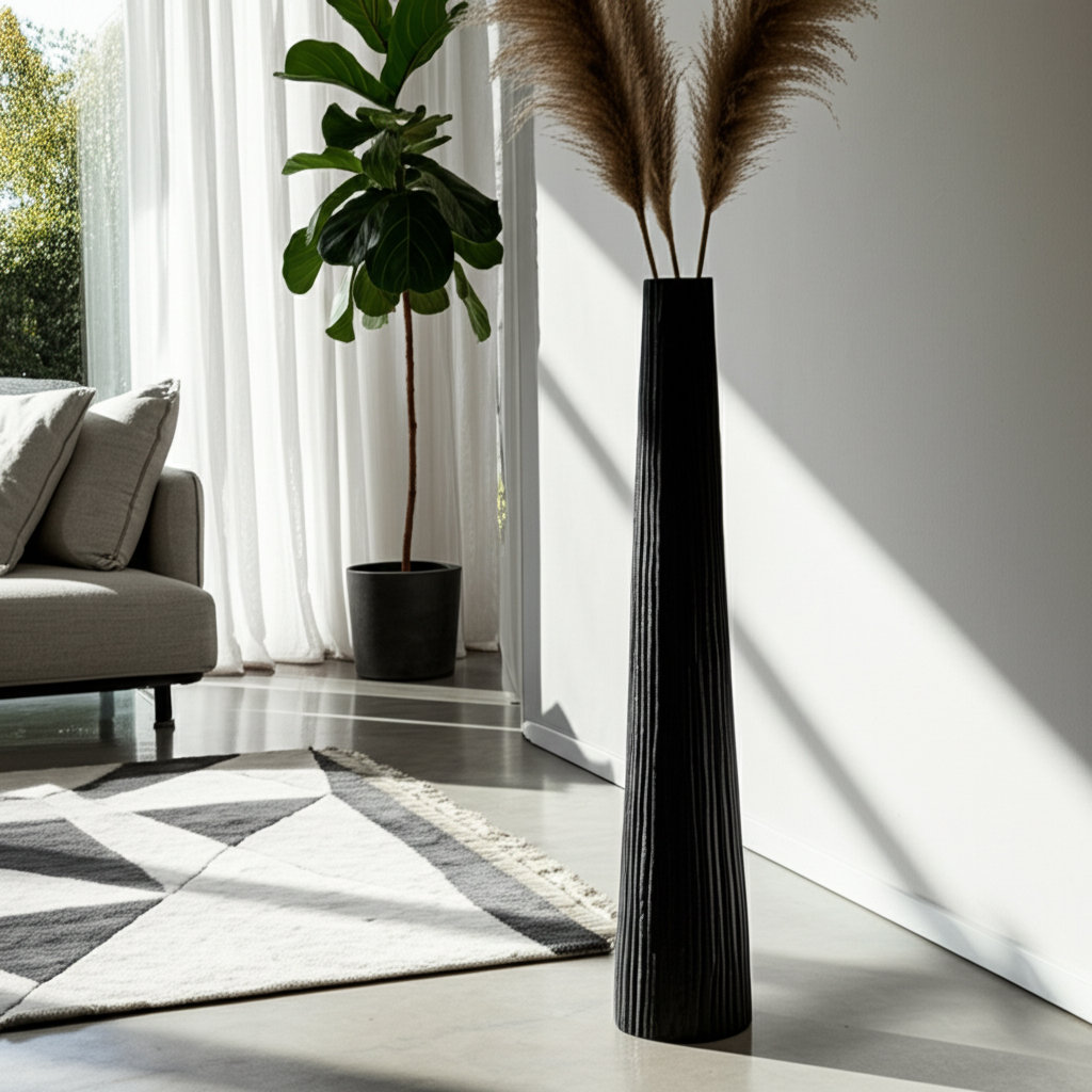 Hokku Designs Katarin Decorative Floor Vase for Home Decor - Modern ...
