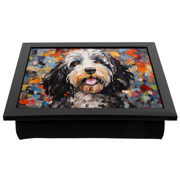 George Oliver Cockapoo Abstract No.3Lap Tray with Cushion | Wayfair.co.uk