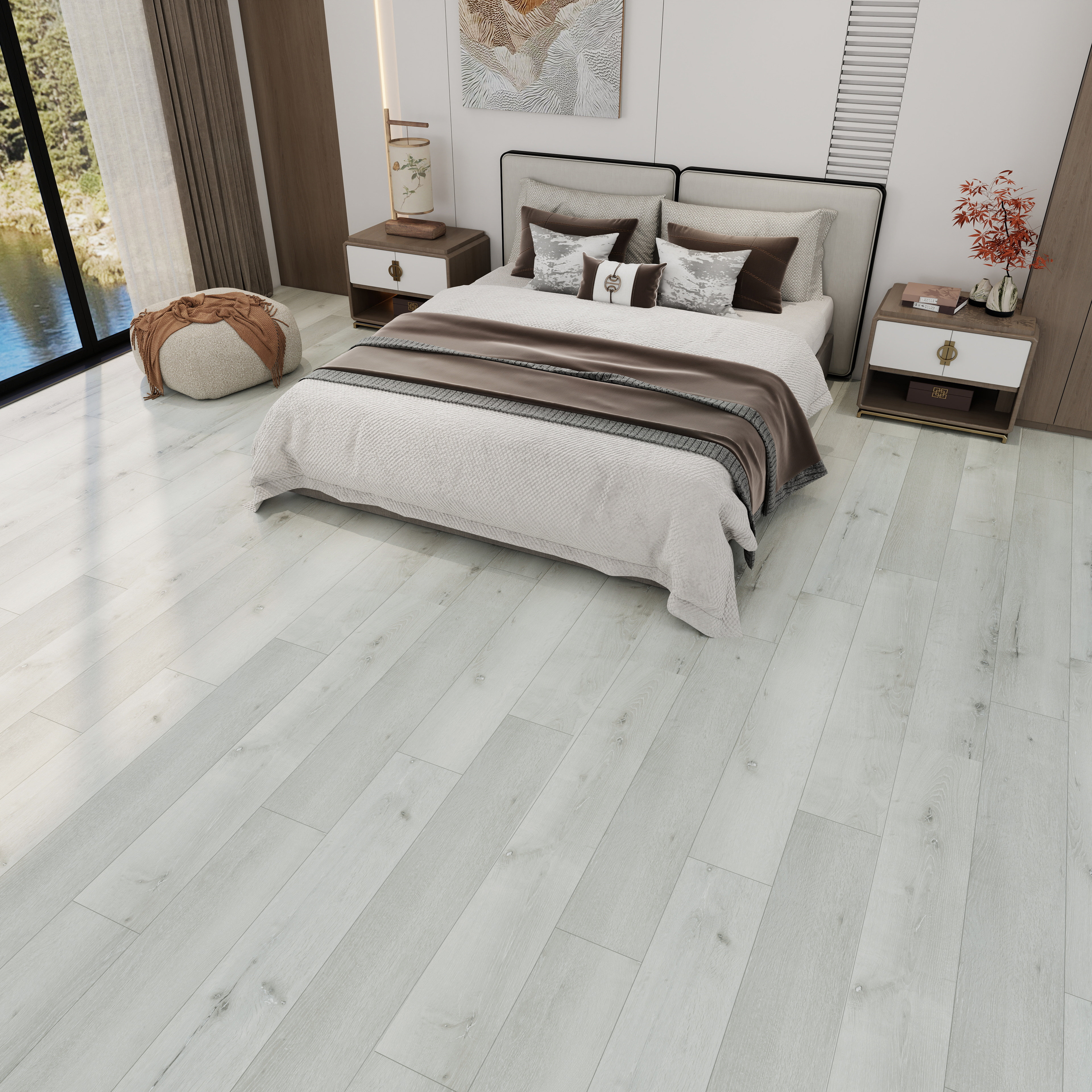 Benchwick LLC 7 po X 48 po Plancher de vinyle rigide 20Mil 6Mm SPC ...