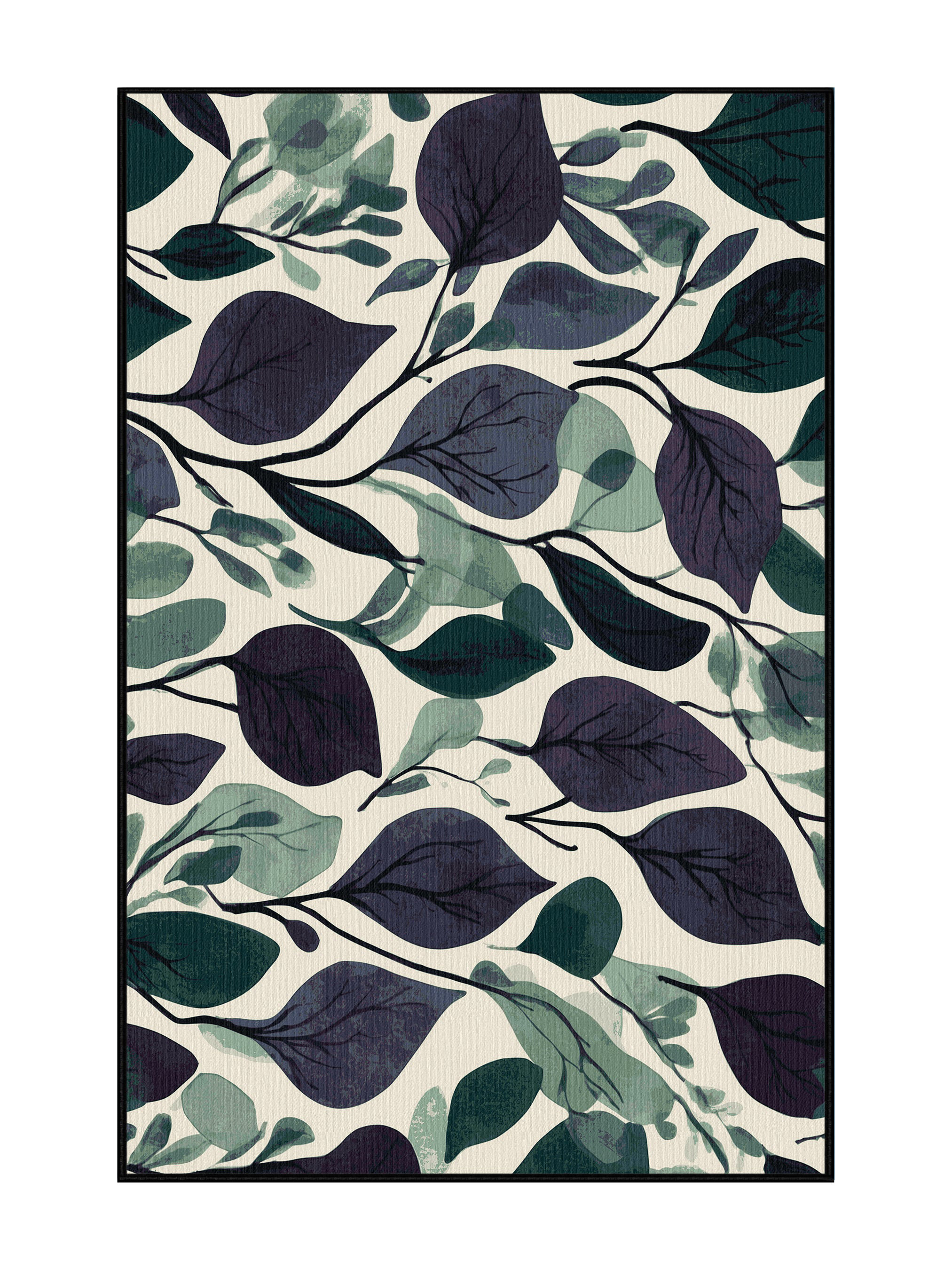 East Urban Home Nebula Leaves Rug | Wayfair