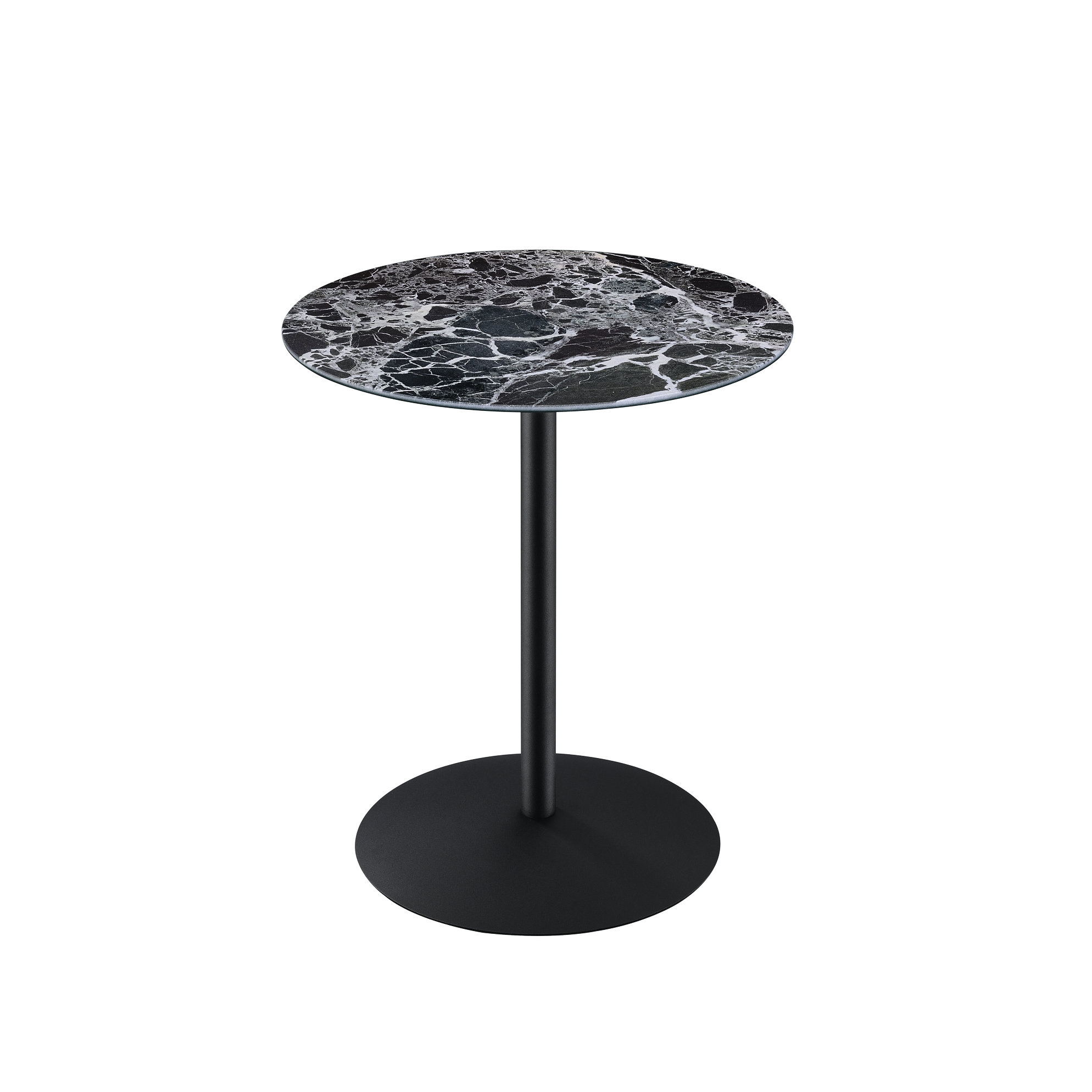Latitude Run® 17.5" End Table With Black Marble Textured Top And ...