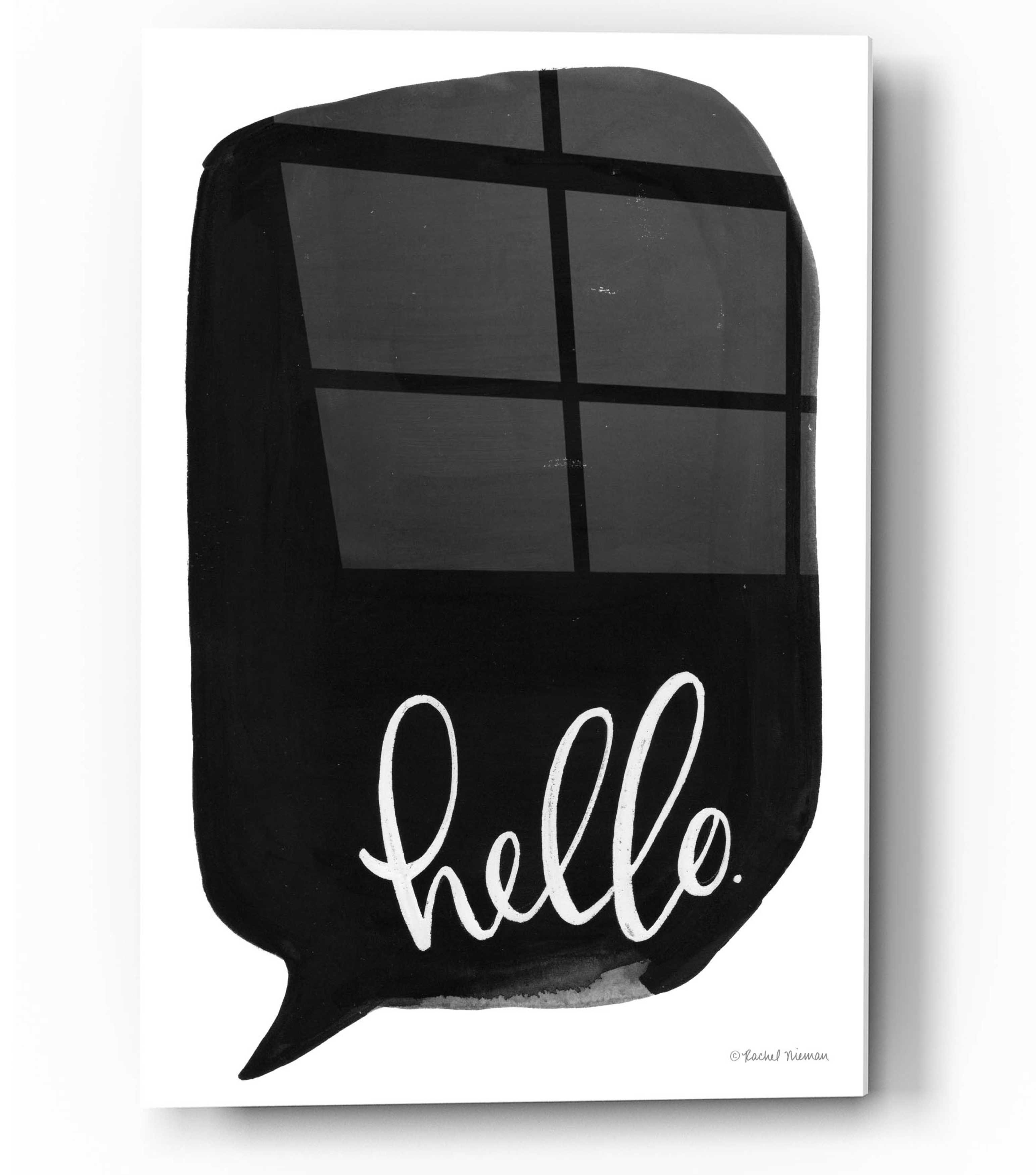 Trinx Epic Art 'Hello' By Rachel Nieman, Acrylic Glass W Hello by ...