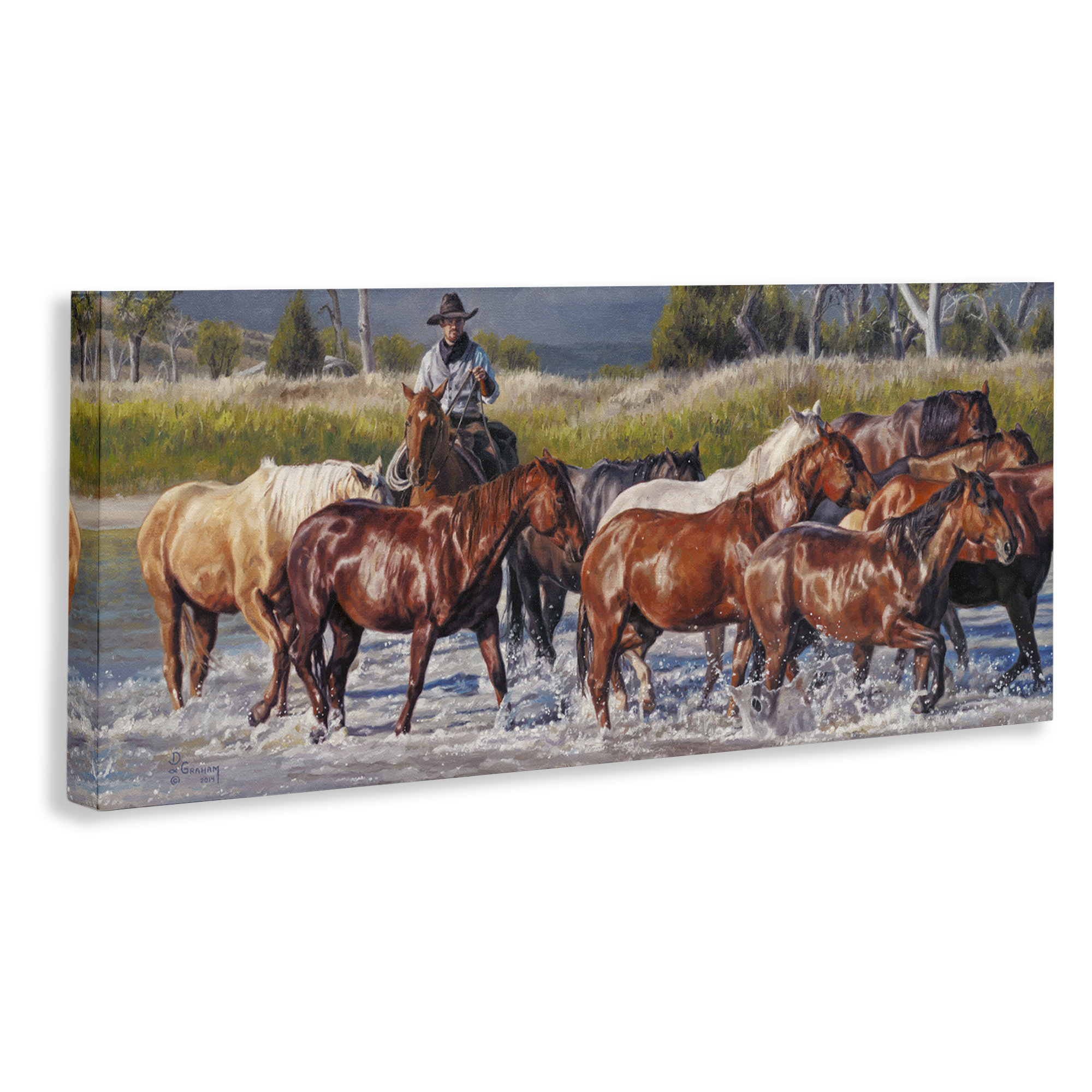 Union Rustic Crossing The Remuda Canvas Wall Art by David Graham | Wayfair