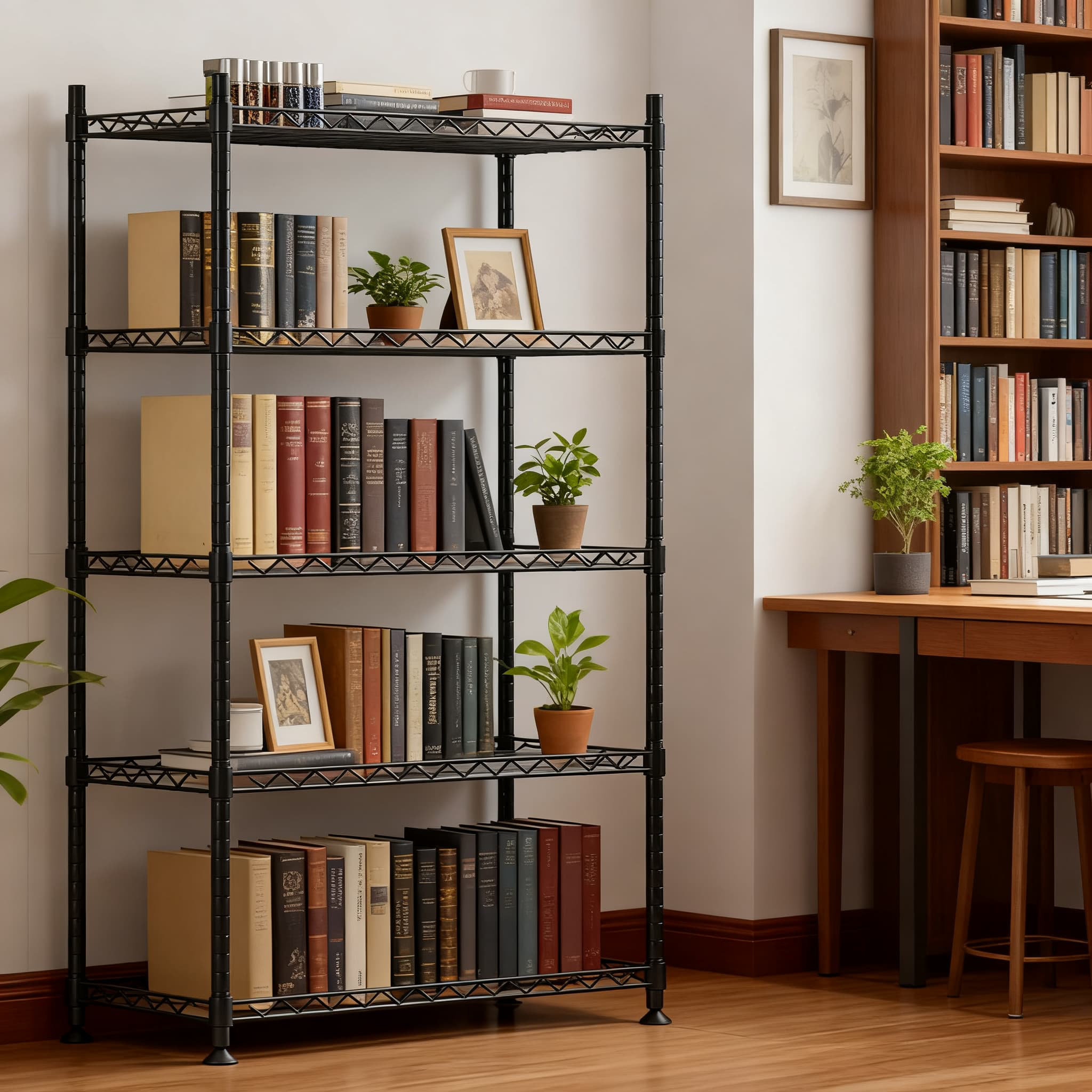 Rebrilliant Heavy-Duty 5-Tier Storage Rack Adjustable Metal Shelving ...