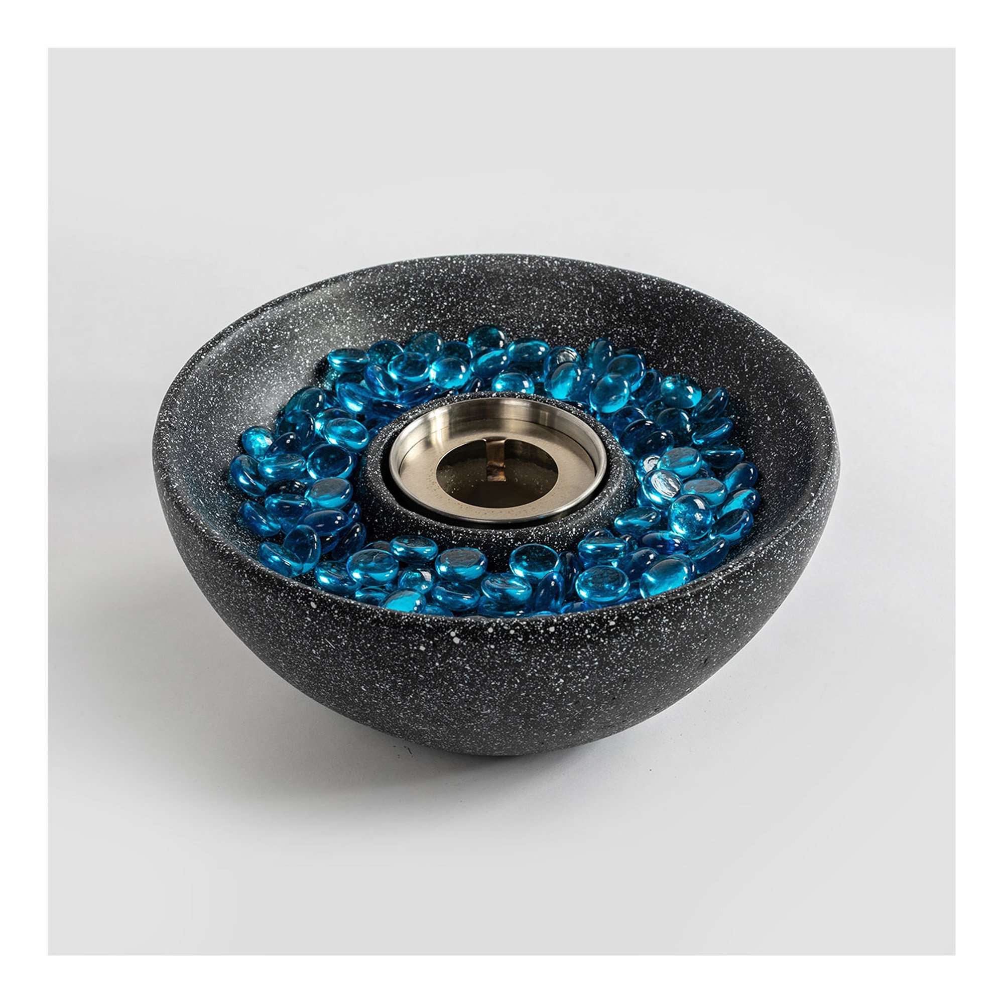 Ebern Designs Tabletop Fire Pit Black, Table Top Fire Bowl Outdoor ...