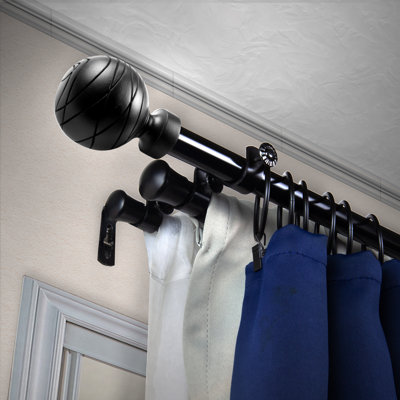Charlton Home® Holloway Adjustable Triple Curtain Rod | Wayfair