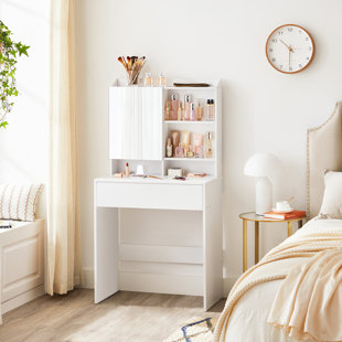 Glass Top Dressing Tables You'll Love | Wayfair.co.uk