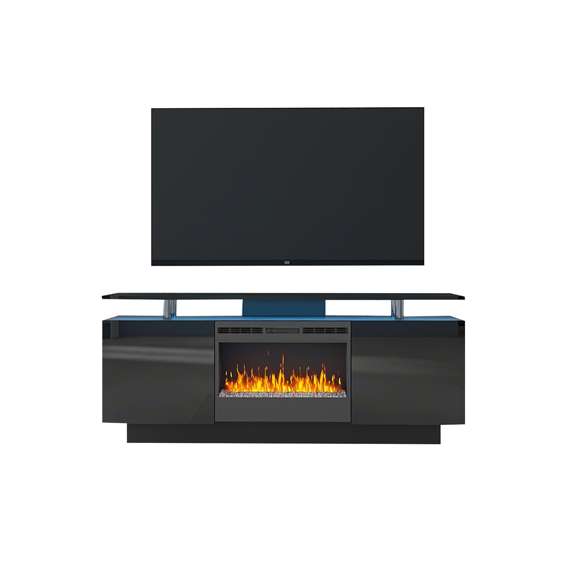 Brayden Studio® TV Stand cabinet with fireplace can heating change ...