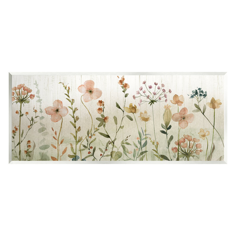 Stupell Industries Cherry Blossom & Herb Sprigs Wall Plaque Art By Livi ...