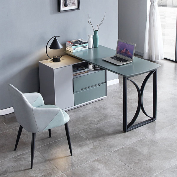 Latitude Run® Rotatable, small home computer desk, simple small desk ...