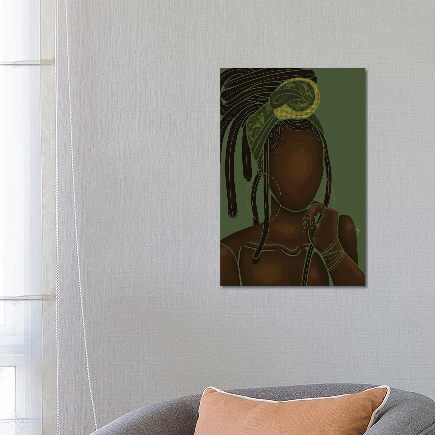 ClassicLiving Natural by Colored Afros Art - Wrapped Canvas Graphic Art | Wayfair.co.uk