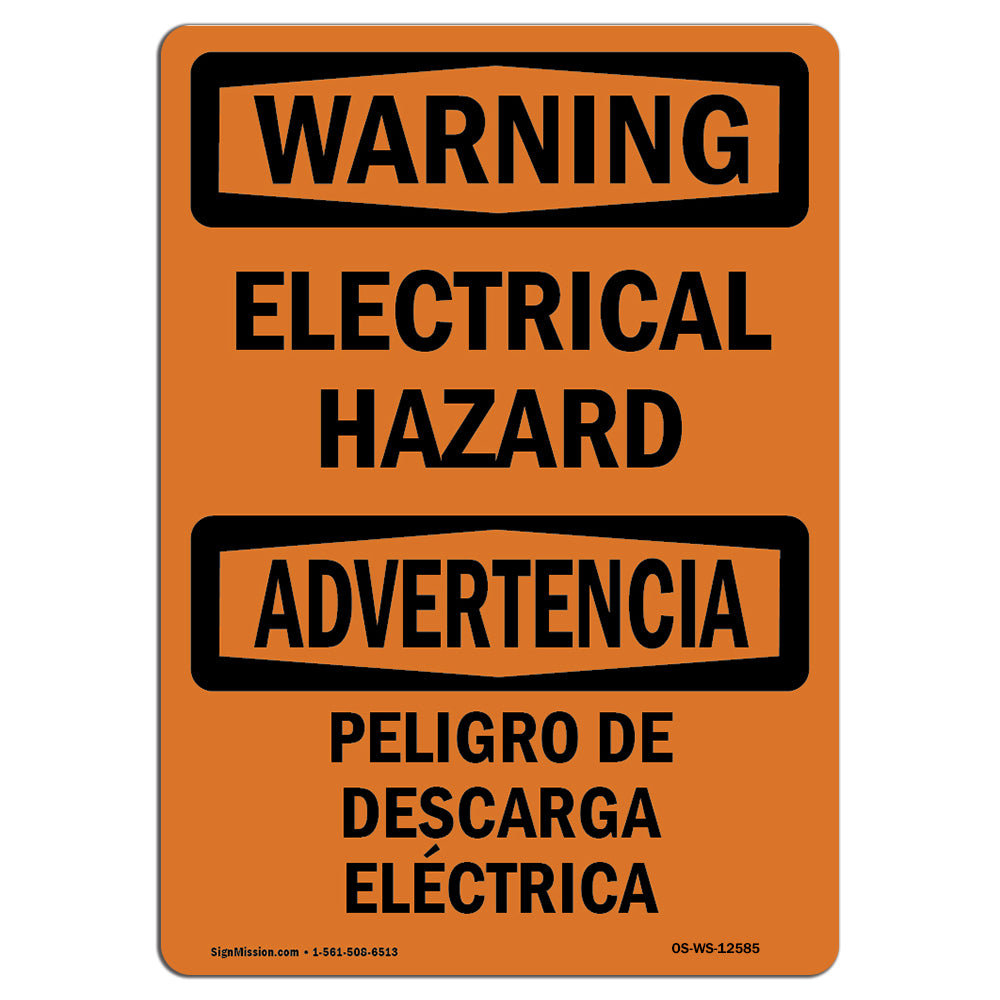 SignMission Electrical Hazard Bilingual Sign - Wayfair Canada