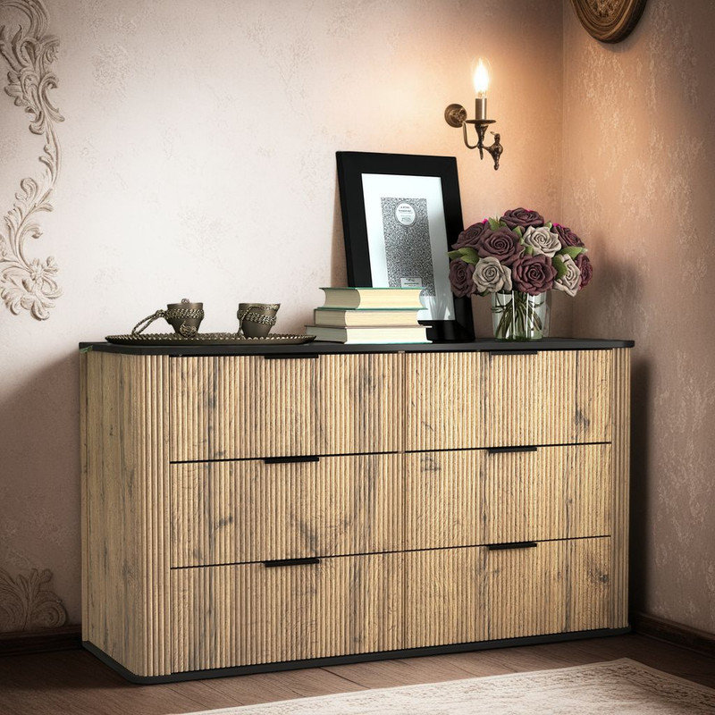 Loon Peak® ??6-Drawer MDF Storage Cabinet Accent Chest – Modern ...