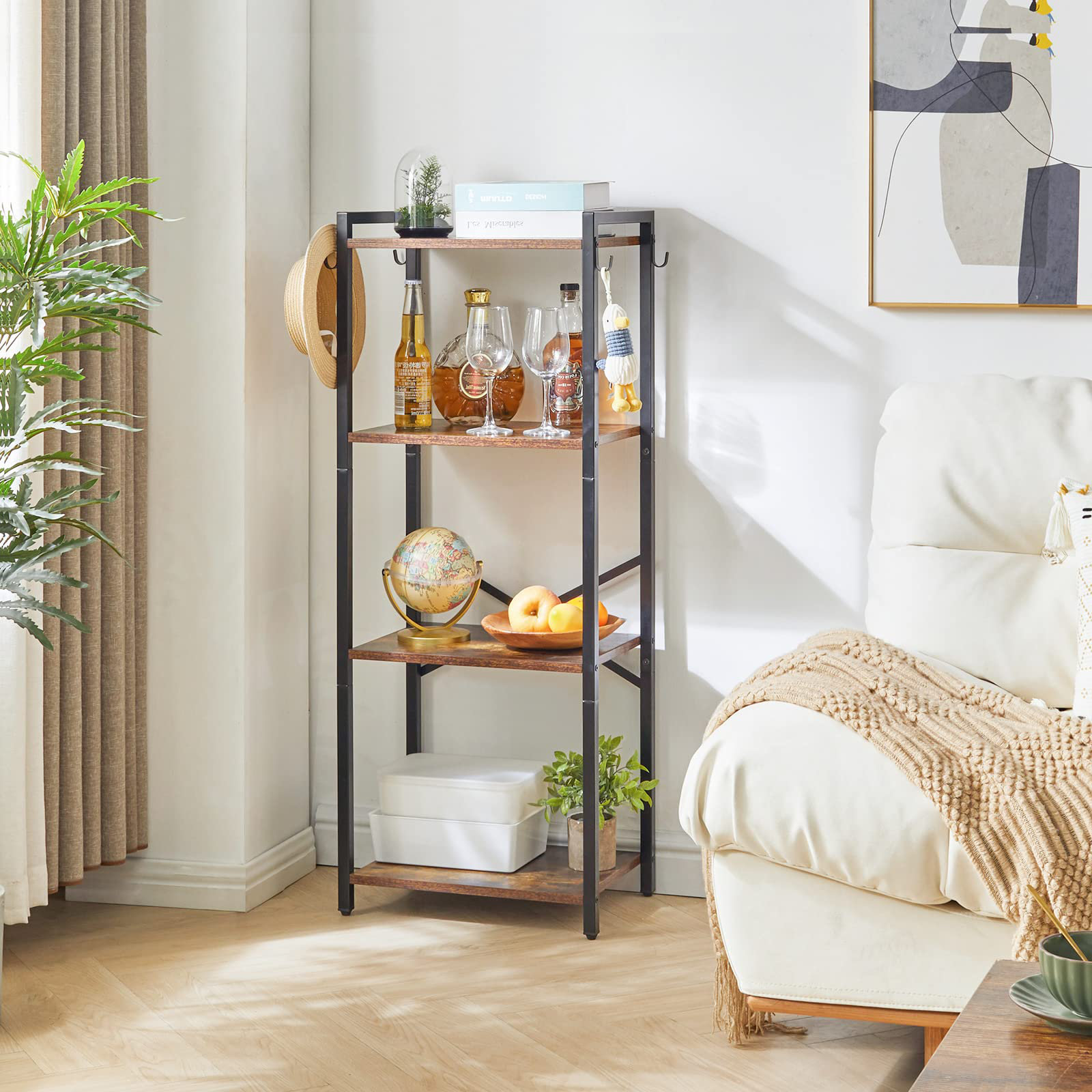 TOP OUT MIAMI, LLC 4-Layer Narrow Ladder Bookcase Brown - Wayfair Canada