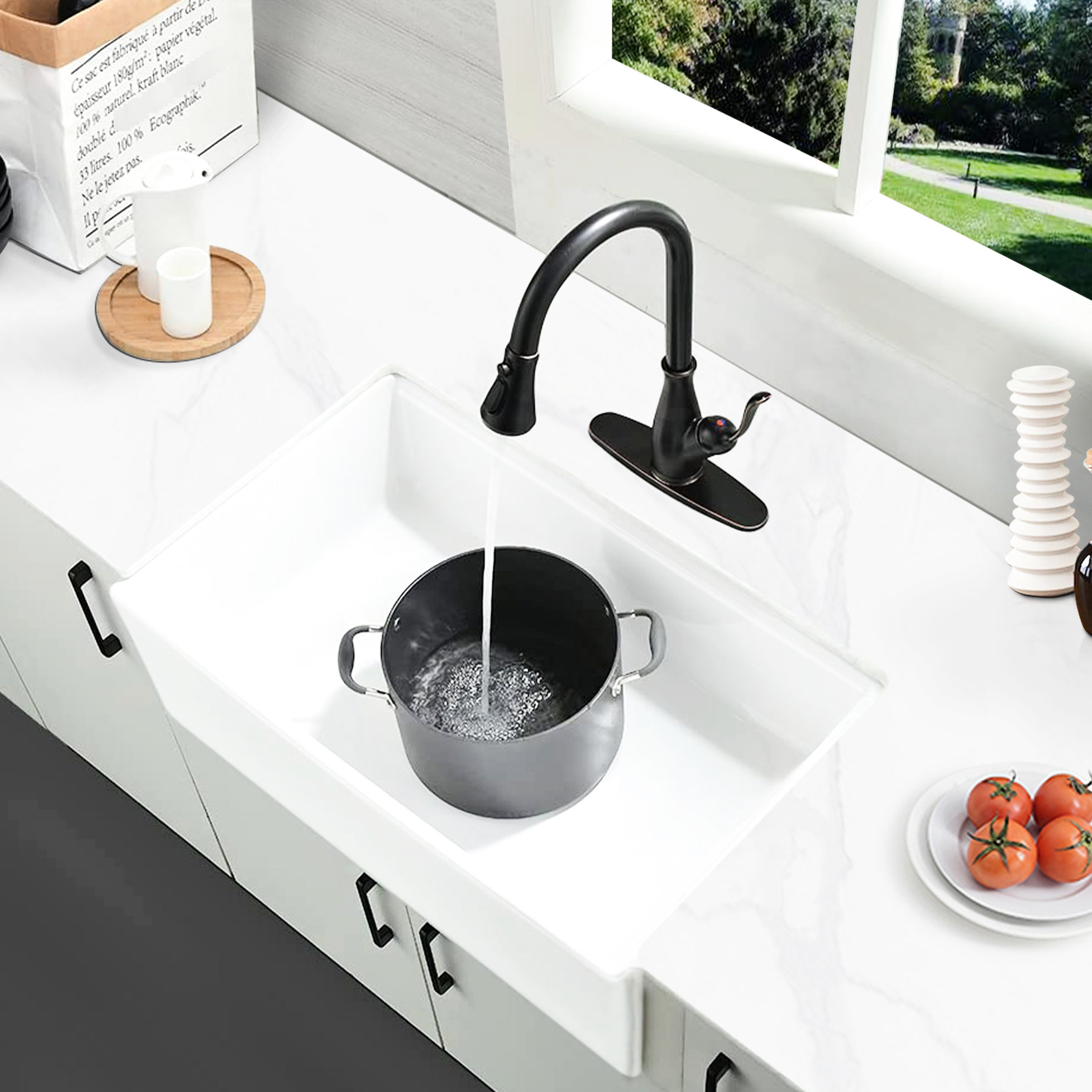 IntrospectiveIncline White 33" L X 20" W Kitchen Sink - Workstation ...