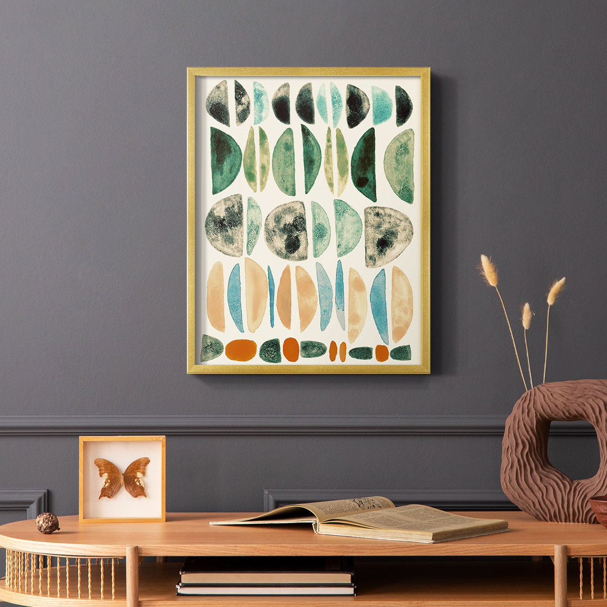 Wrought Studio™ Semi Stack I Framed Print - Solid Wood | Wayfair