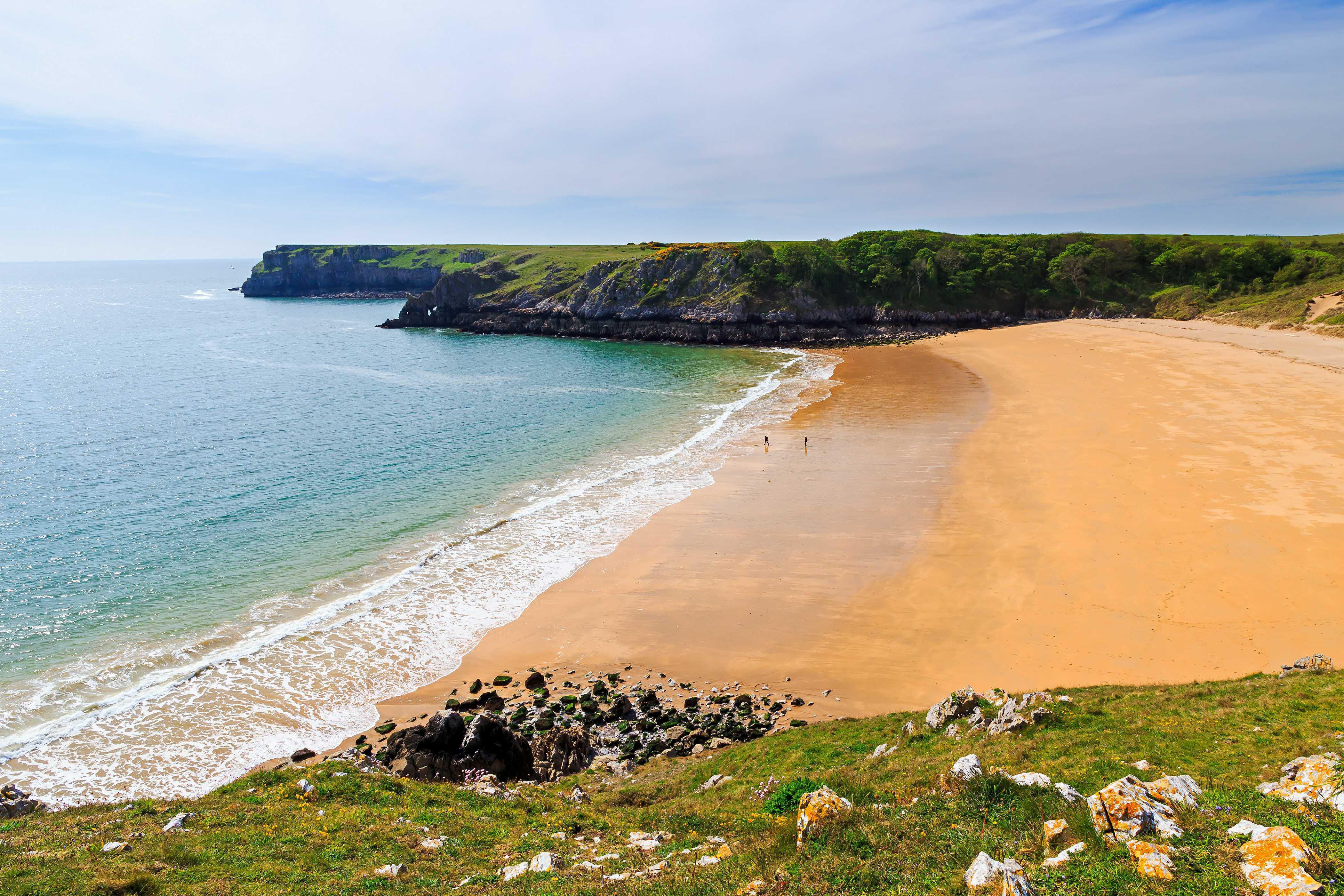 Highland Dunes Barafundle Bay Wales by Ianwool - Wrapped Canvas ...