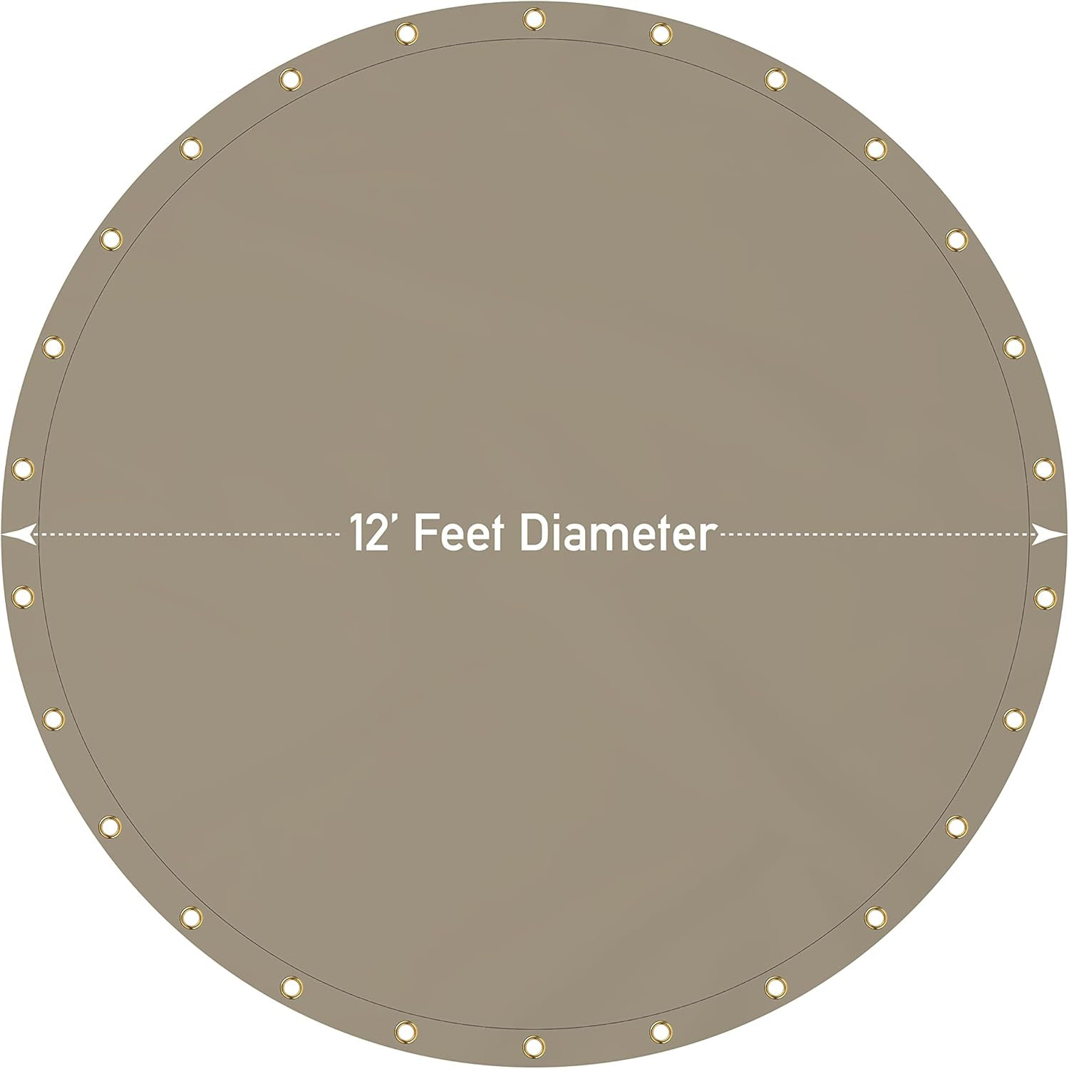 Covers & All "Heavy Duty Waterproof Round Tarp with Grommets ...