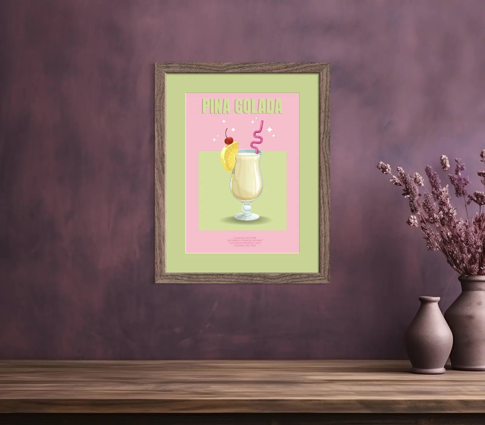 ClassicLiving Pina Colada Art Print – Lemon Cocktail Design | Wayfair.co.uk