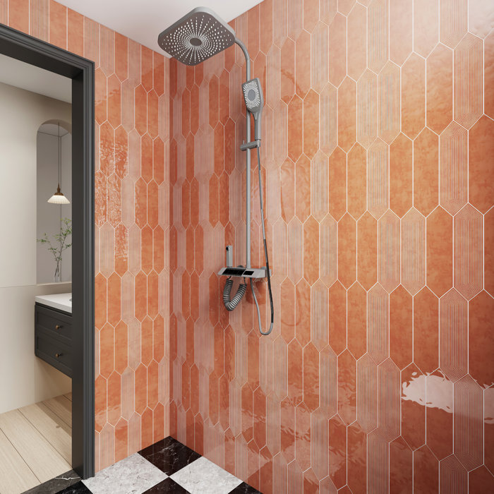 Giorbello Glazed Ceramic Picket Subway Tile 3" x 12"- Glossy | Wayfair