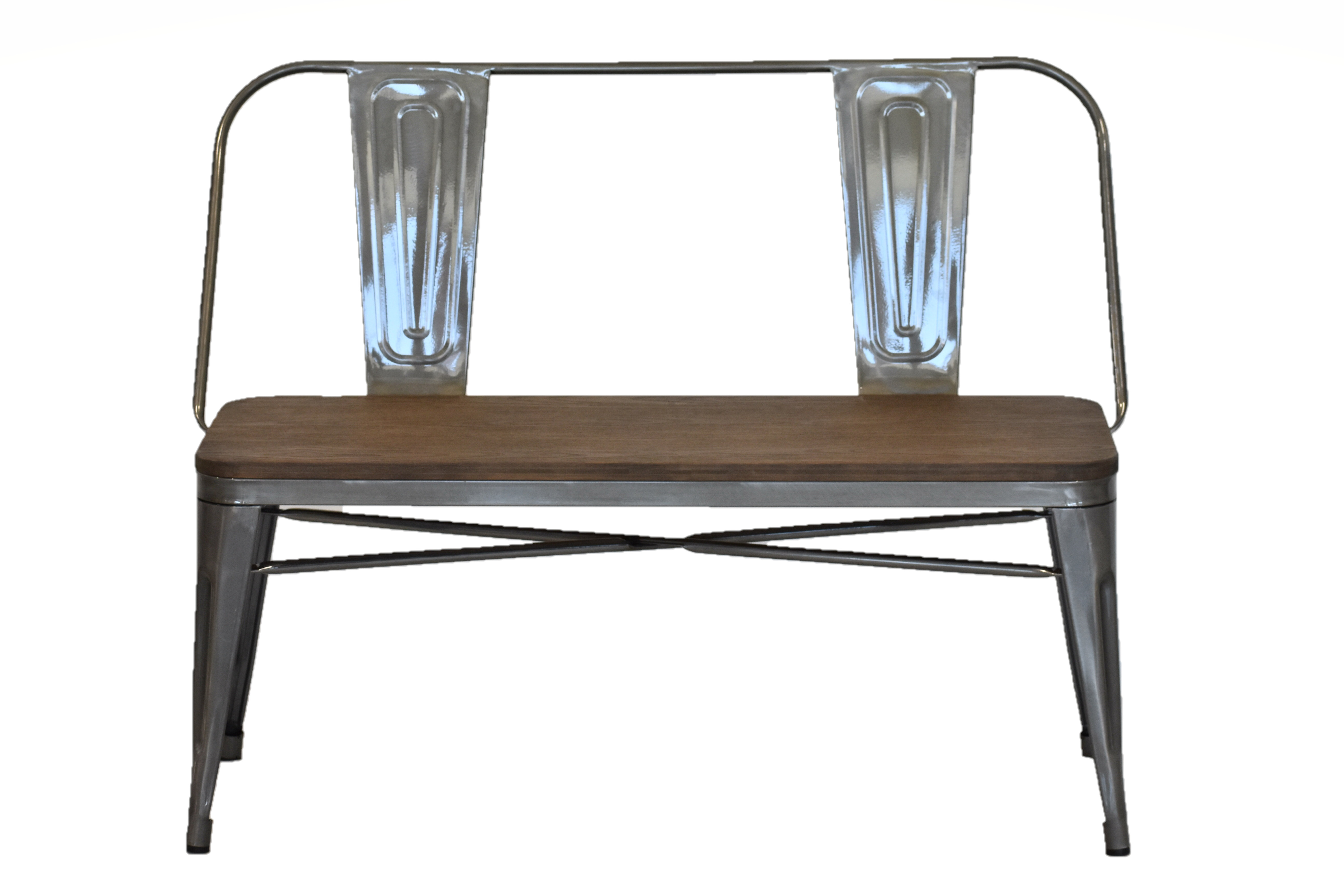 Williston Forge Industrial Removeable Backrest Garden Bench | Wayfair