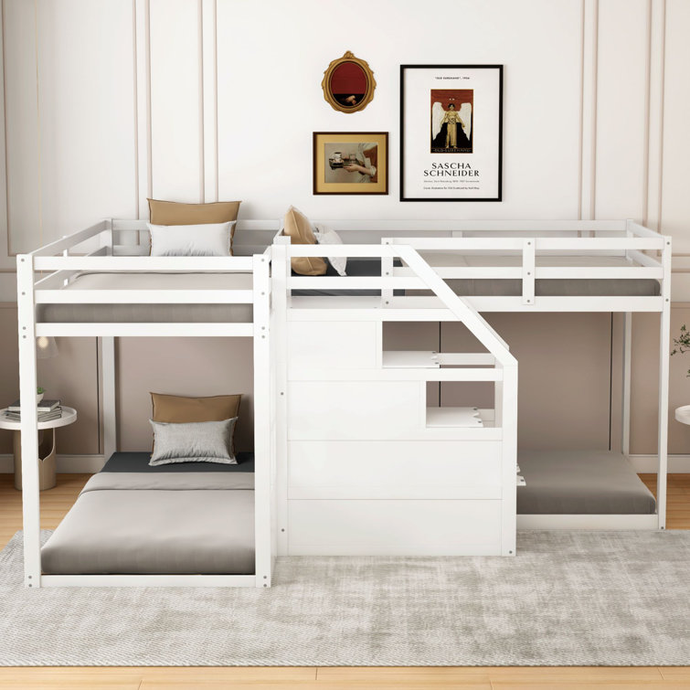 Harriet Bee Fleshia Twin Over Twin Solid Wood Standard Bunk Bed by ...