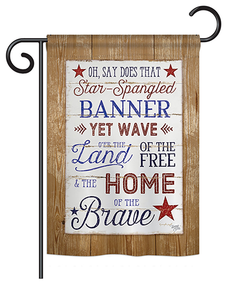 The Holiday Aisle® Haygashen Star Spangled Pride 2-Sided Polyester 19 x ...