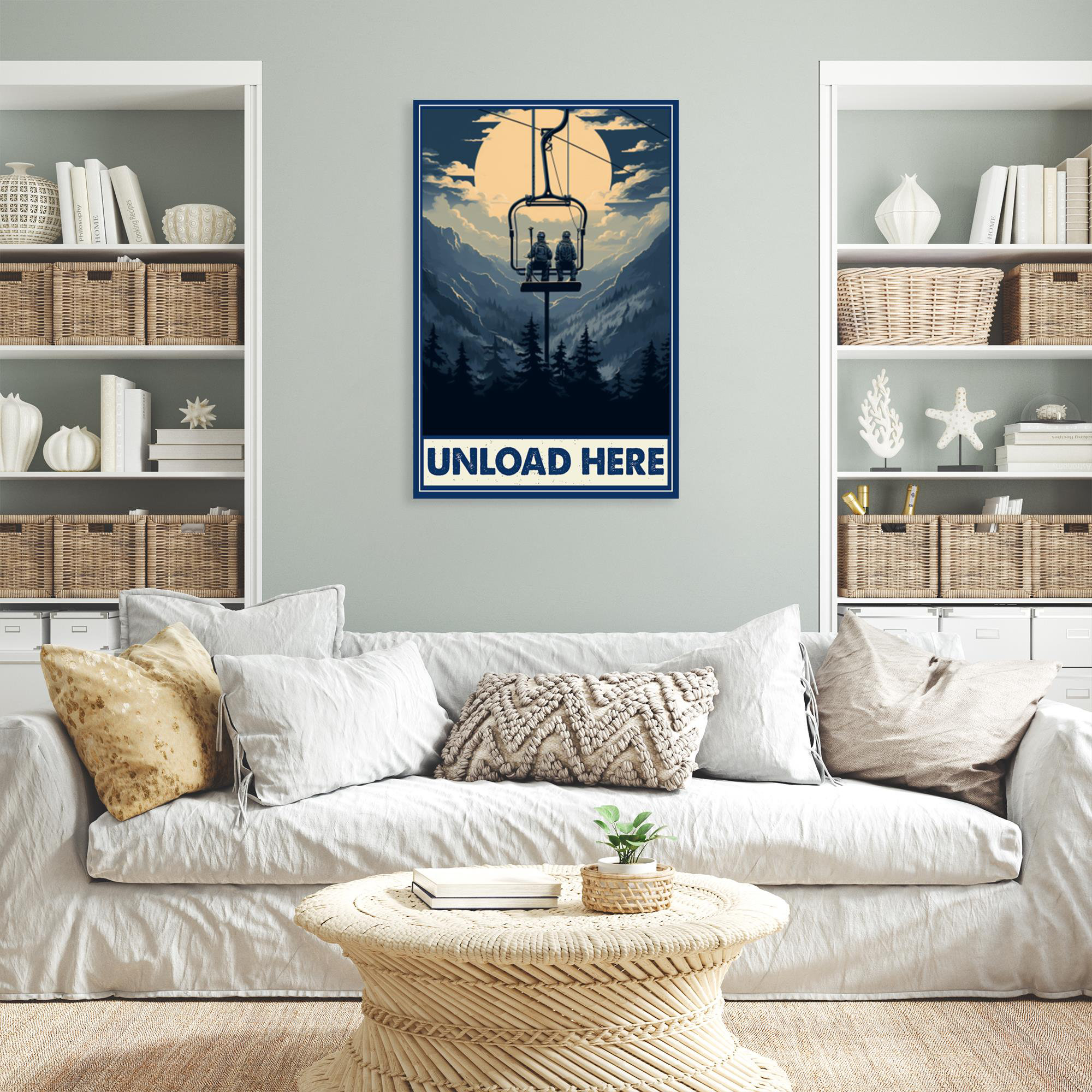 Trinx Skiing Unload Here - 1 Piece Rectangle Graphic Art Print On ...