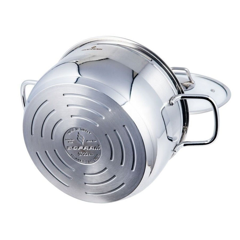 Sofram Non-Stick Stainless Steel Soup Pot with Lid & Reviews | Wayfair