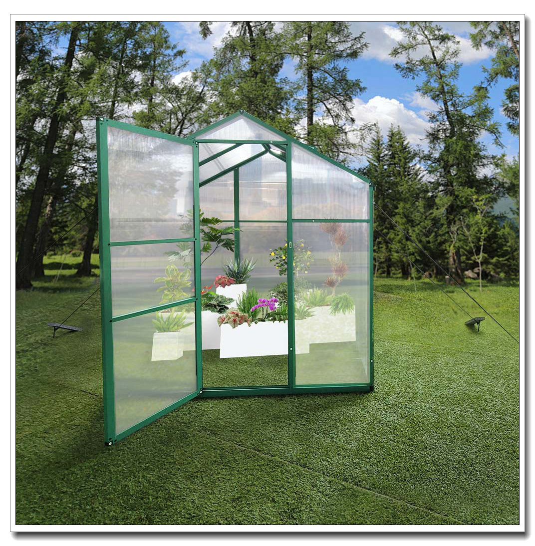 SDKhome Newly marketed Gain height windproofaluminum greenhouse 6x8 FT ...