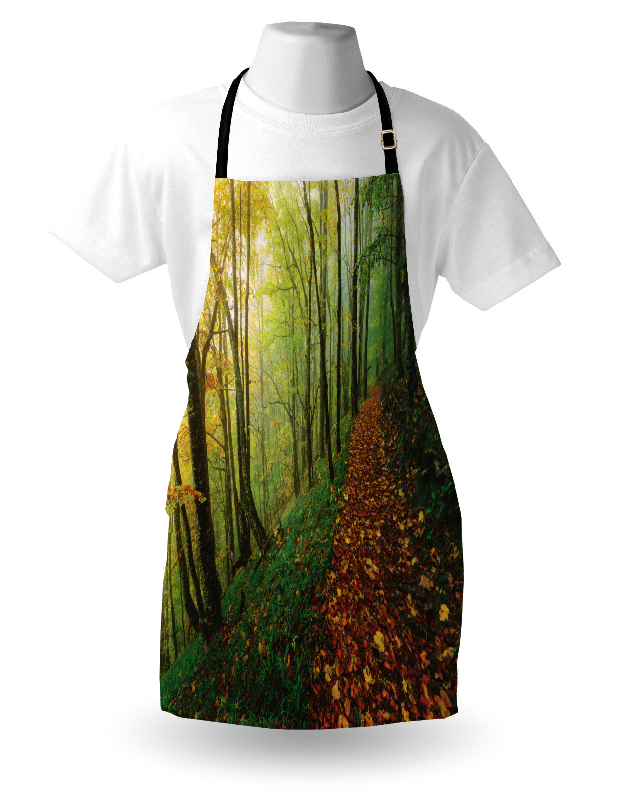 East Urban Home Nature Apron Unisex, Forest Path View, Adult Size ...