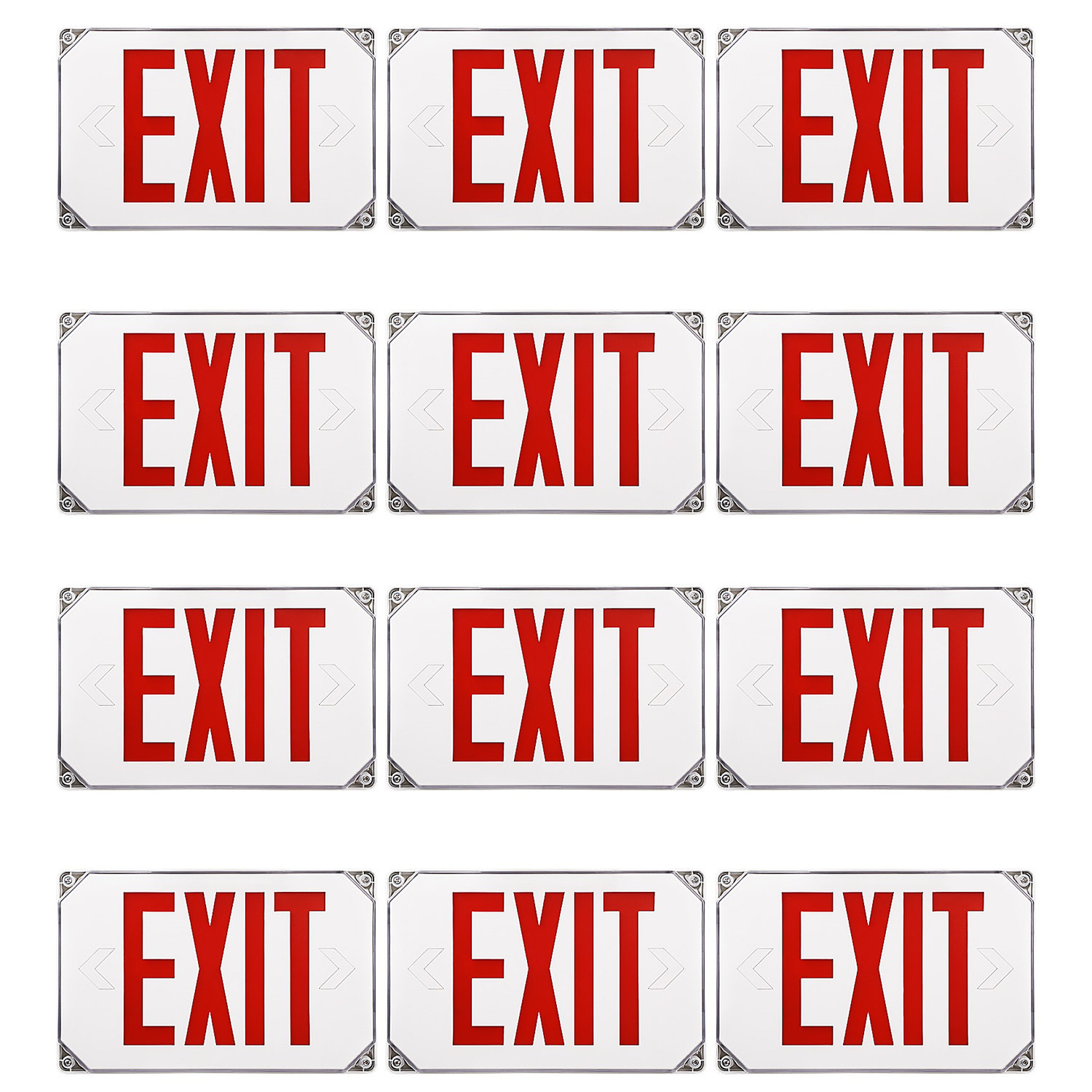 LEDVANS LED Exit Sign Hardwired Emergency Light with Battery Backup ...