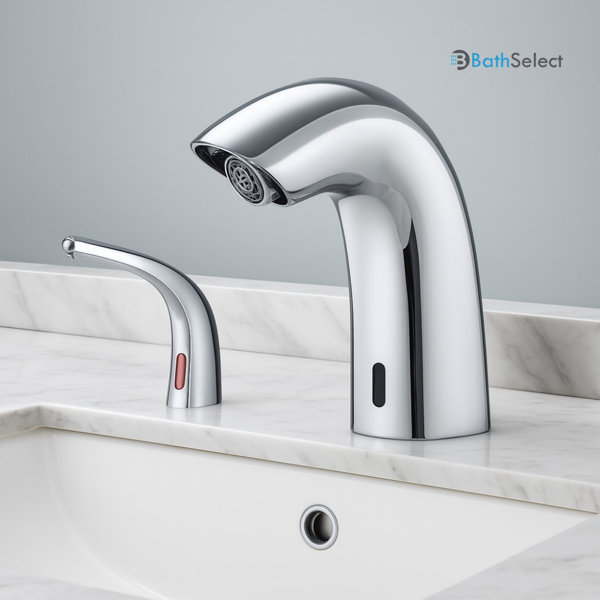 BathSelect Deauville Deck Mounted Touchless Motion Sensor Faucet & Soap ...