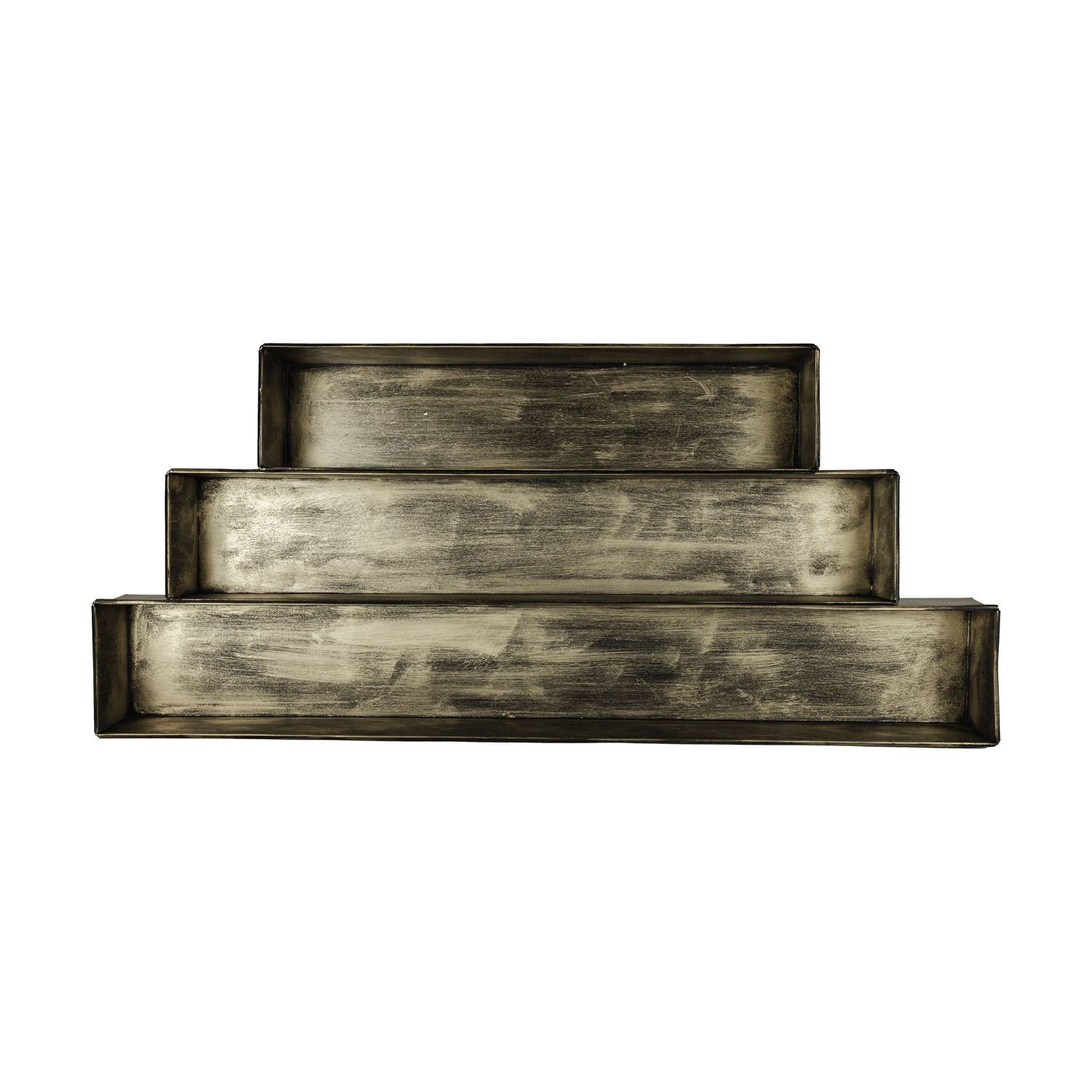 Loon Peak® Brass Nested Set of 3 Trough Trays Metal | Wayfair